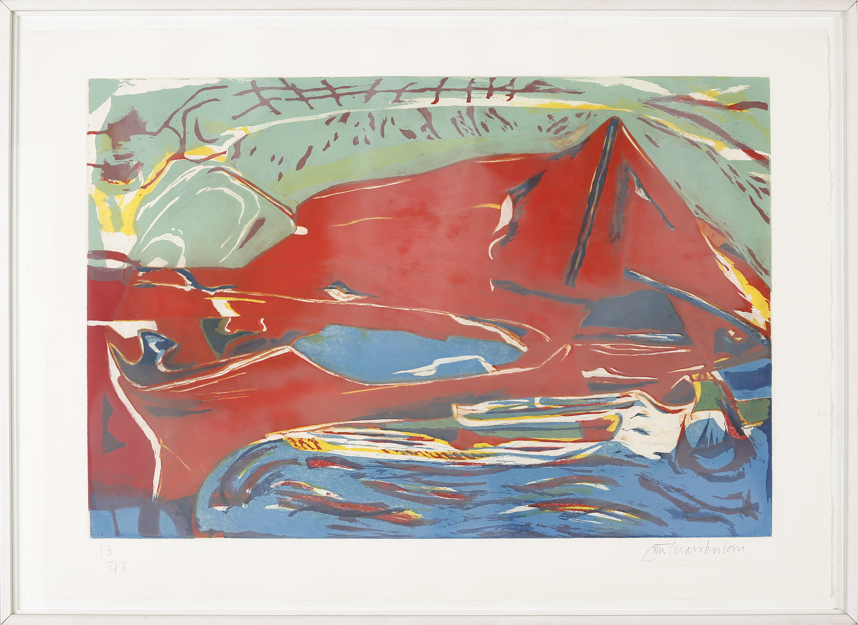 JOHN CHAMBERLAIN, color lithography, signed and numbered 13/48. - Bukowskis