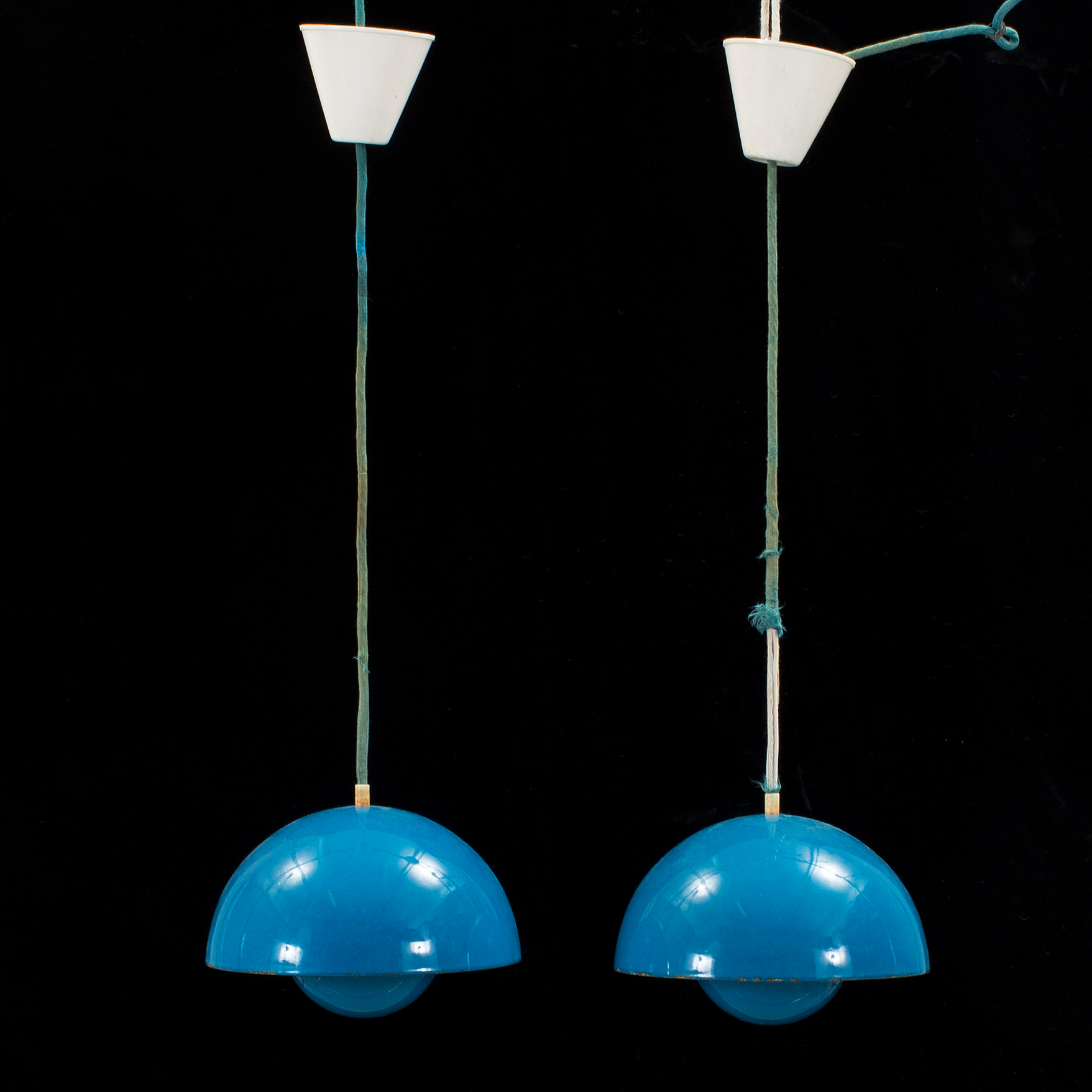 A pair of Danish Verner Panton "Flower Pot" ceiling lights from Louis ...