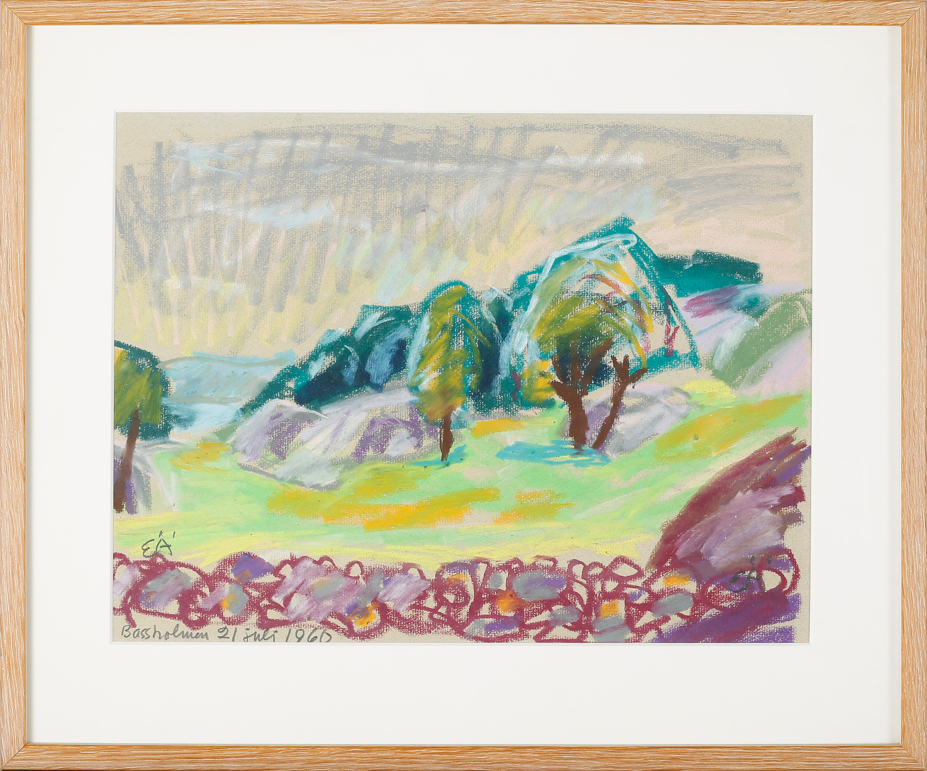 ERLING ÄRLINGSSON, pastel, signed and dated 21 July 1960. - Bukowskis