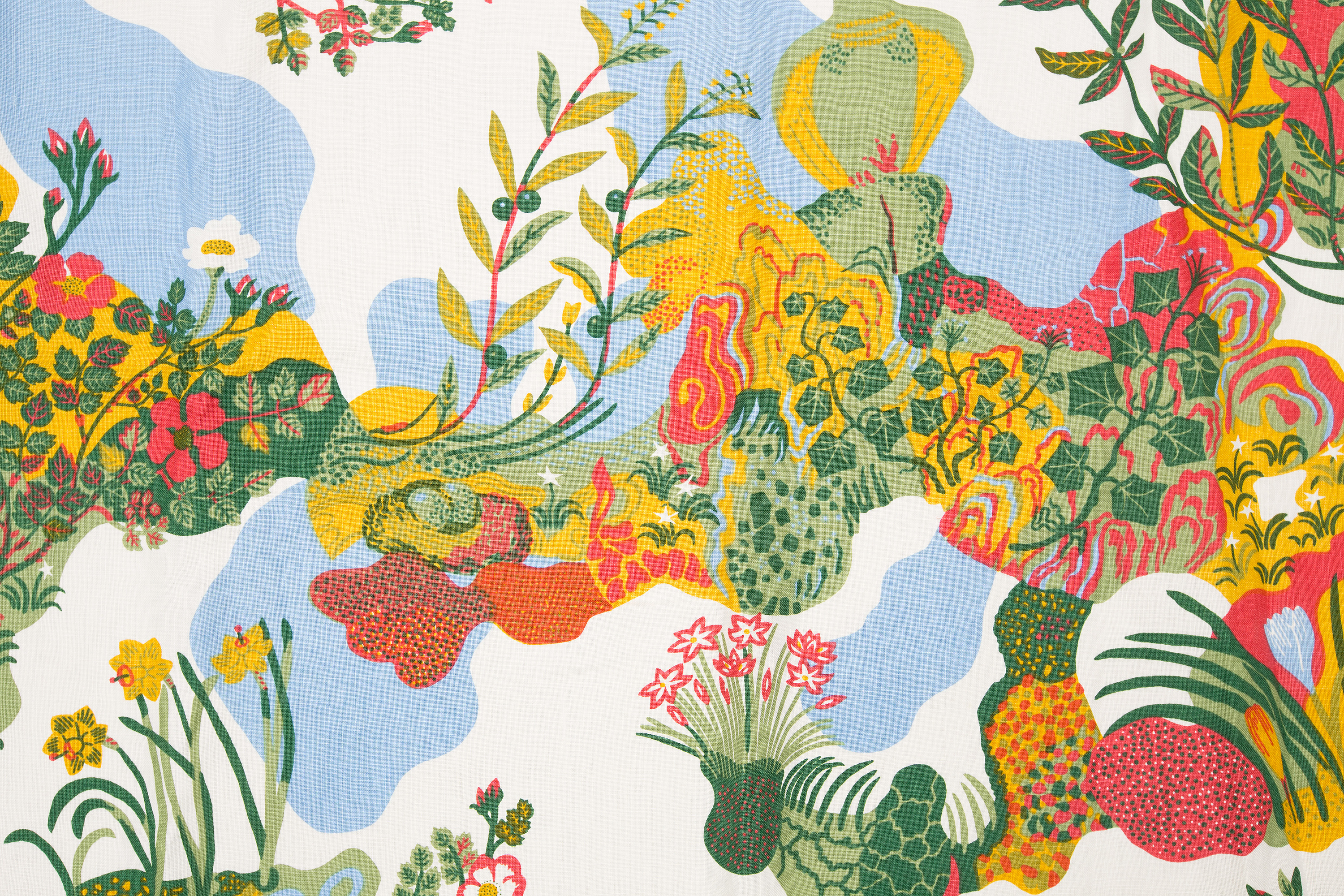 JOSEF FRANK, gardinlängder, "Anakreon", linnekretong, Svenskt Tenn ...