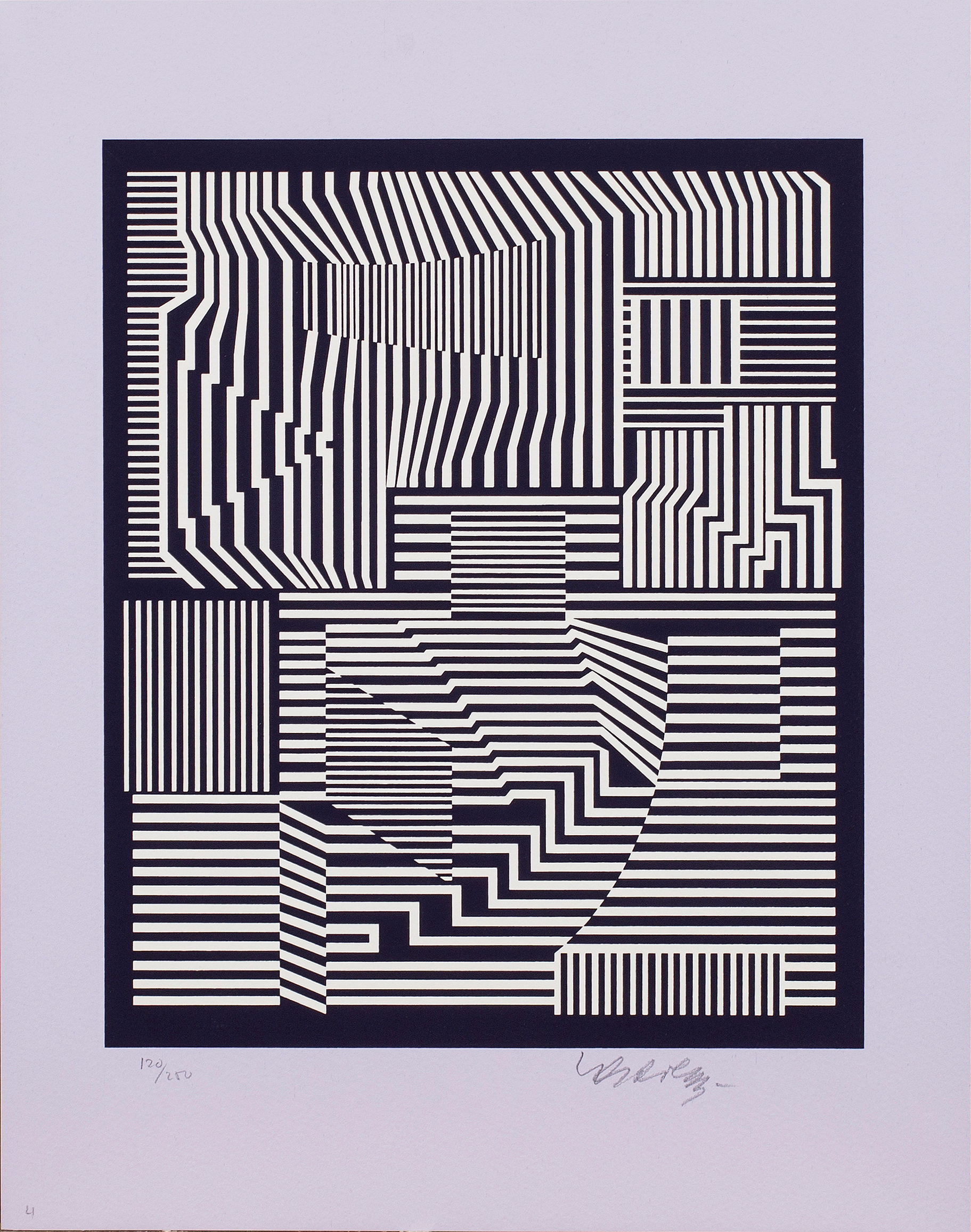 VICTOR VASARELY, 7 silkscreen, signed and numbered 120/250. Ion ...