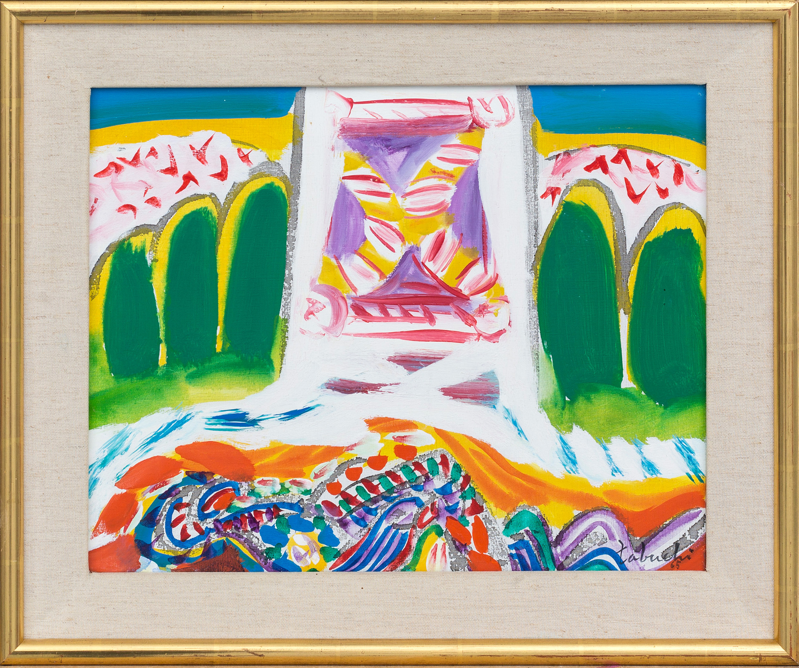 YASSE TABUCHI, signed paiting. - Bukowskis