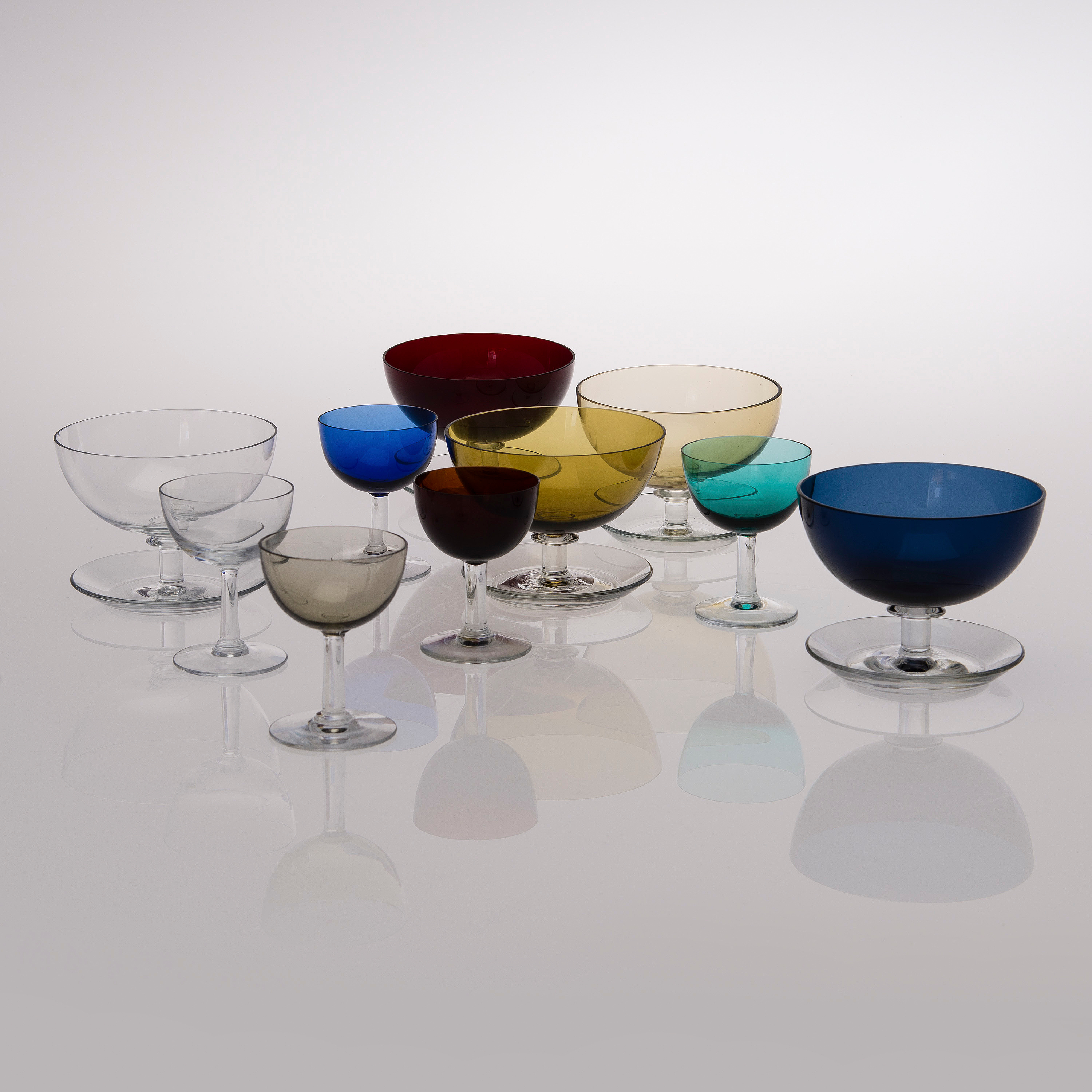 A 10-piece glassware set with models "1344" and "1125", Nuutajärvi ...