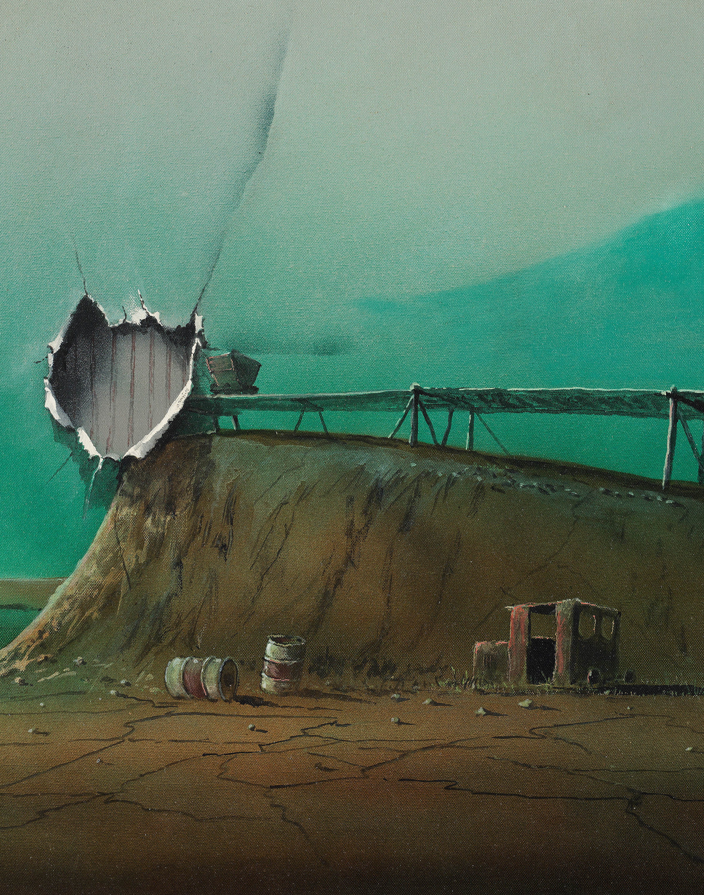 WALTER HECKMANN, acrylic on canvas, signed and dated 1975 on verso ...