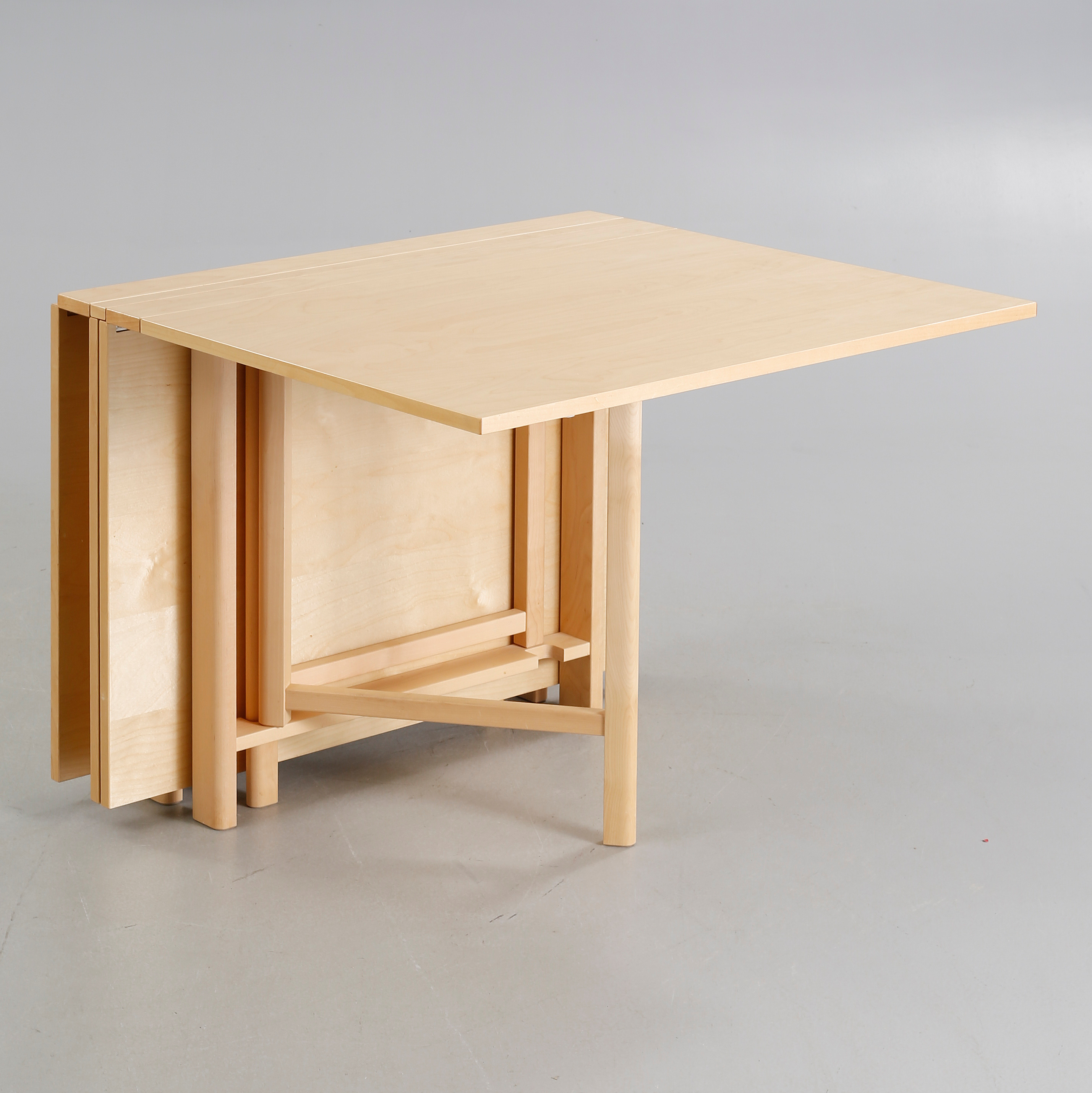 A "Maria Flap" birch flap table designed by Bruno Mathsson for Bruno ...