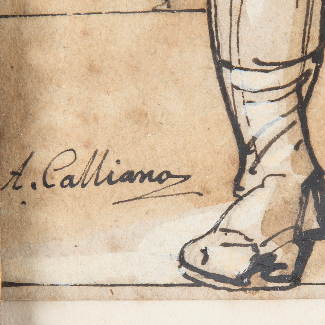 ANTONIO RAFAELLE CALLIANO, indian ink 21 x 26 cm. Signed. - Bukowskis