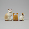 LISA LARSON, three stoneware cat figurines from Gustavsberg. - Bukowskis