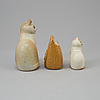 LISA LARSON, three stoneware cat figurines from Gustavsberg. - Bukowskis