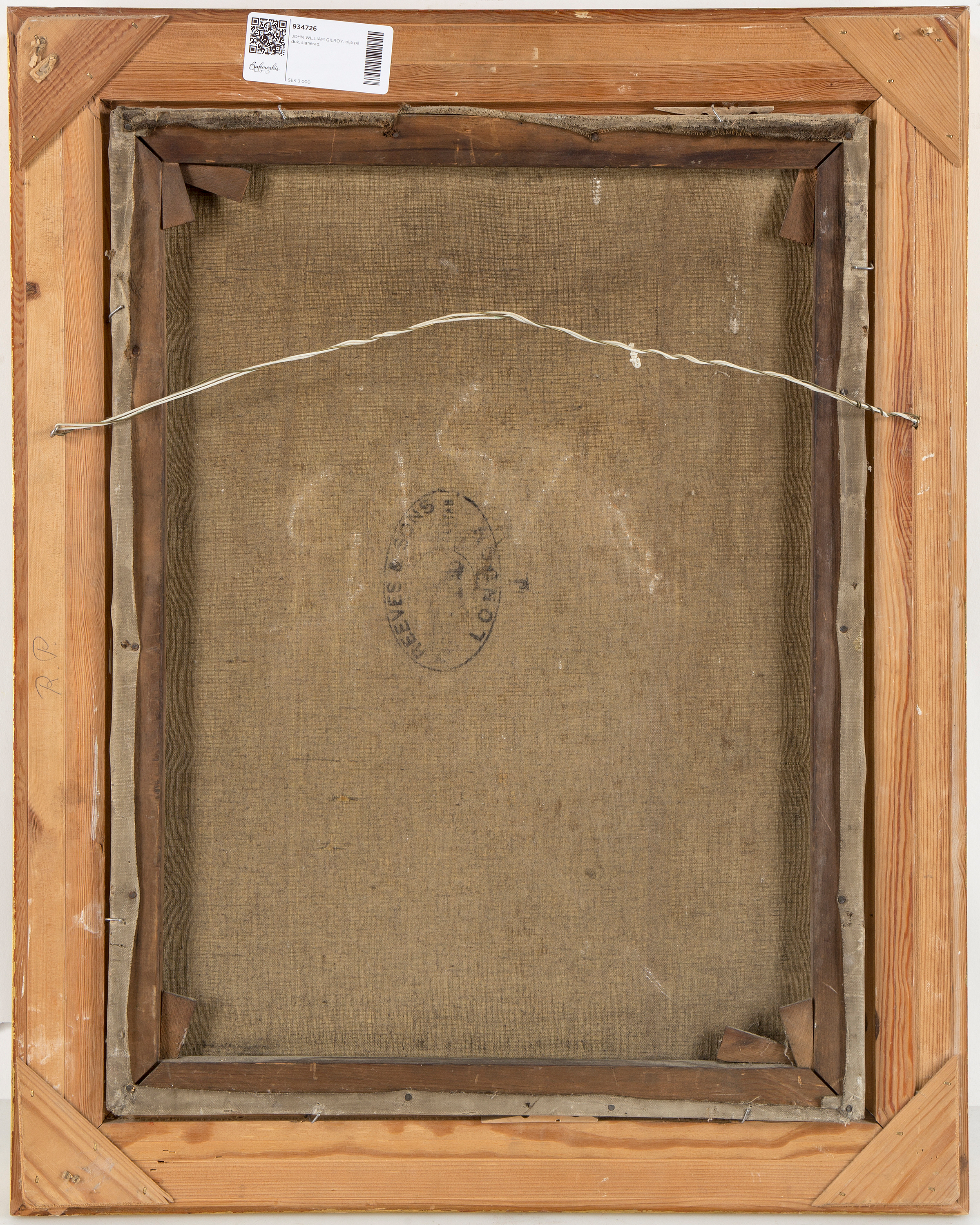 JOHN WILLIAM GILROY, oil on canvas, signed. - Bukowskis