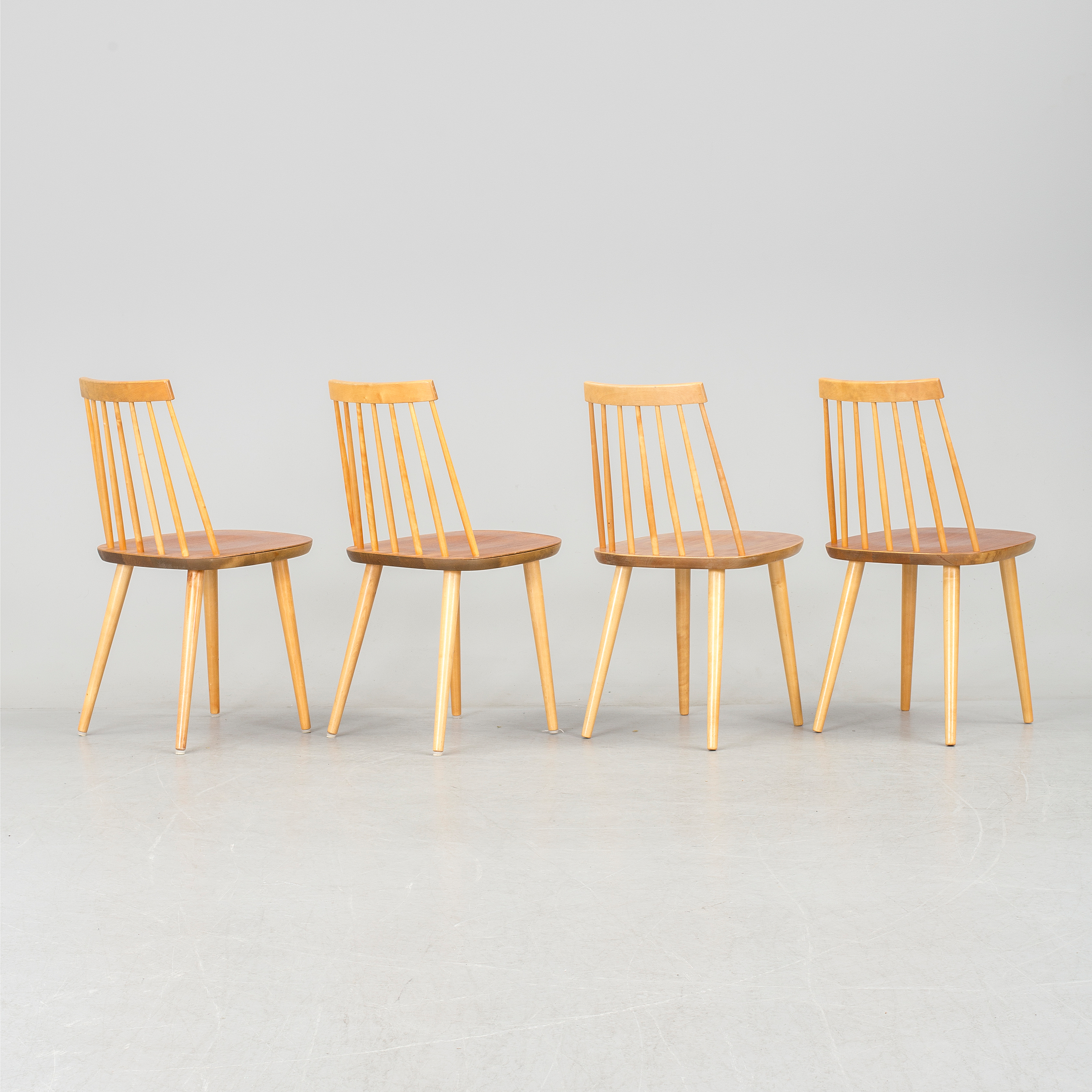 A set of four 'Pinocchio' chairs by Yngve Ekström. - Bukowskis