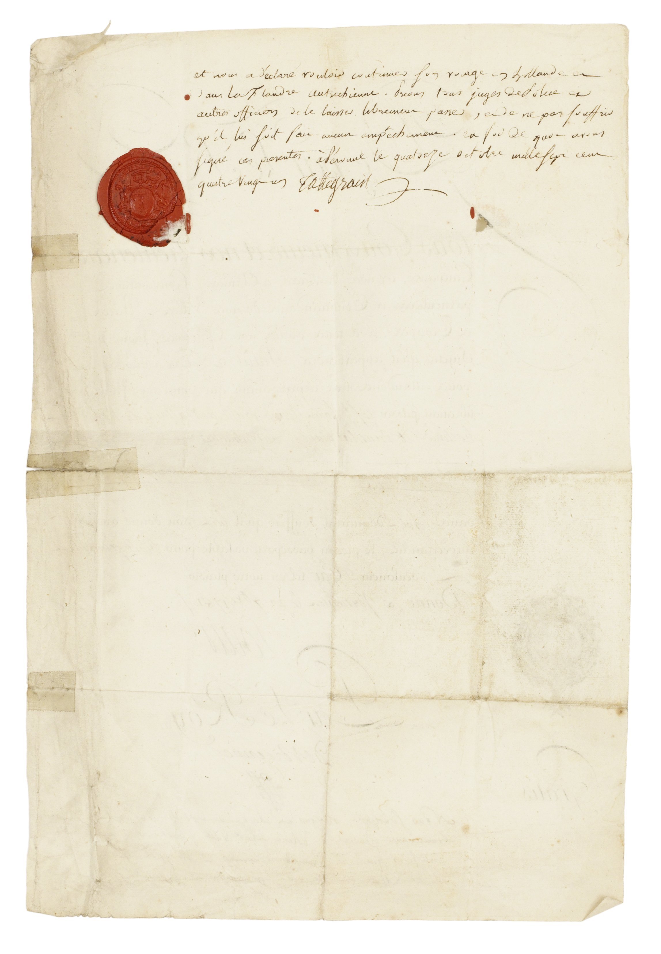 A letter signed and dated by Louis XVI, Versailles 1781. - Bukowskis