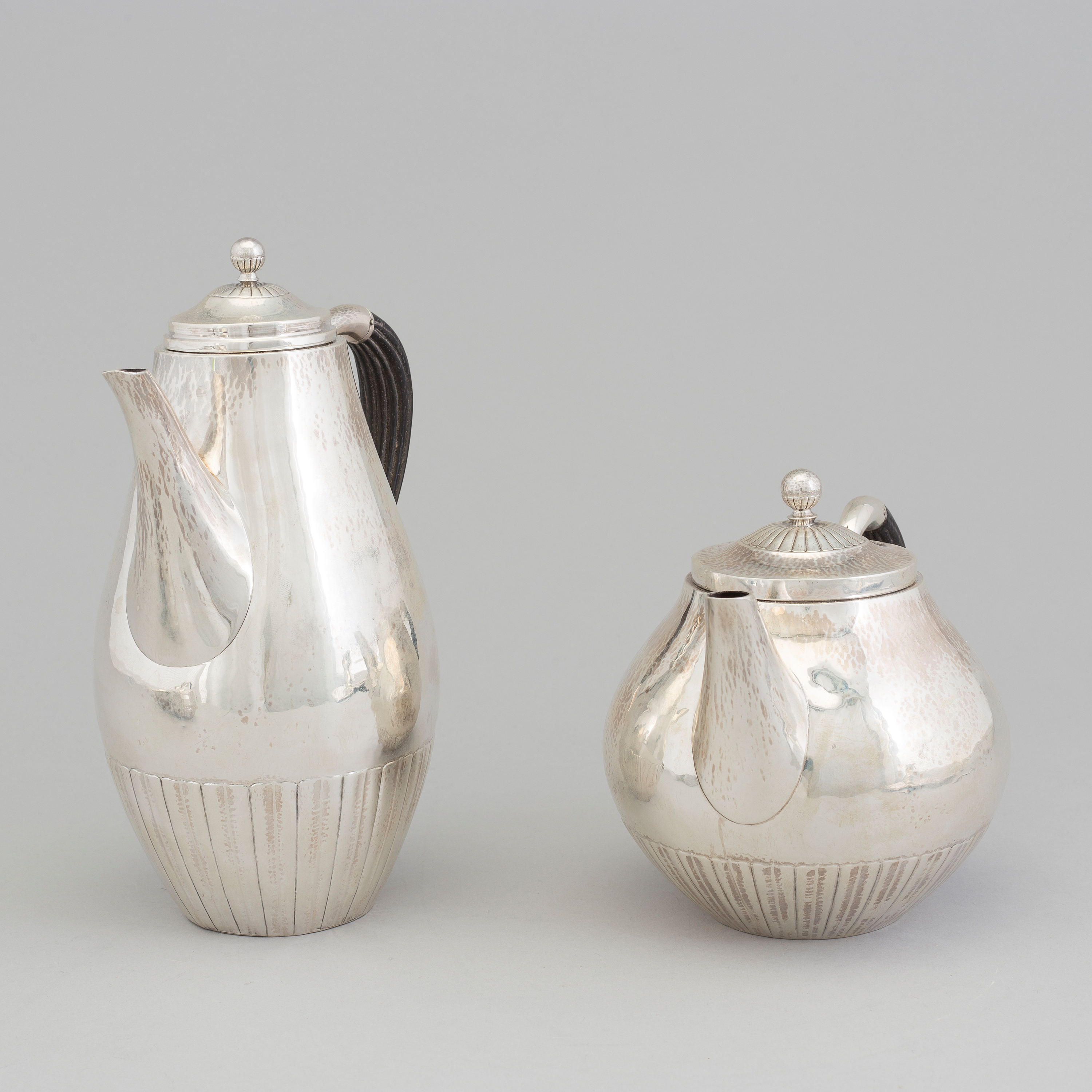 JOHAN ROHDE, kaffe- och teservis, 5 delar, för Georg Jensen, design nr ...