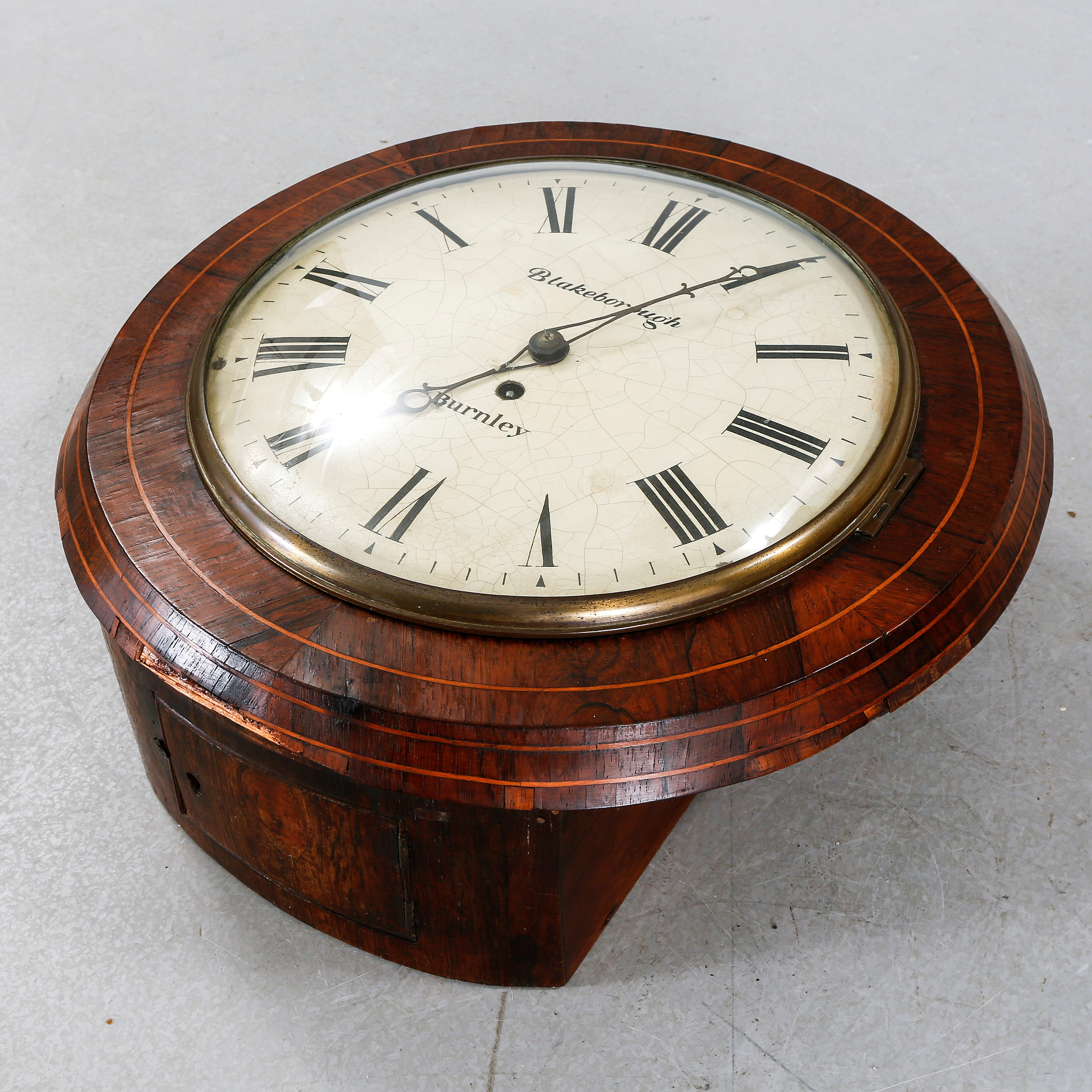 A wall clock by Blakeborough, Burnley, first half of the 19th century ...