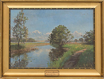 VIGGO LANGER, OIL ON CANVAS, SIGNED. - Bukowskis
