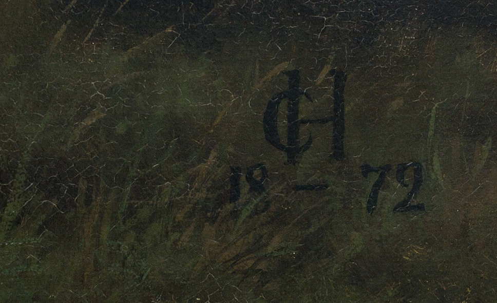 CARSTEN FREDERIK HENRICHSEN, oil on canvas, signed and dated- 1872 ...