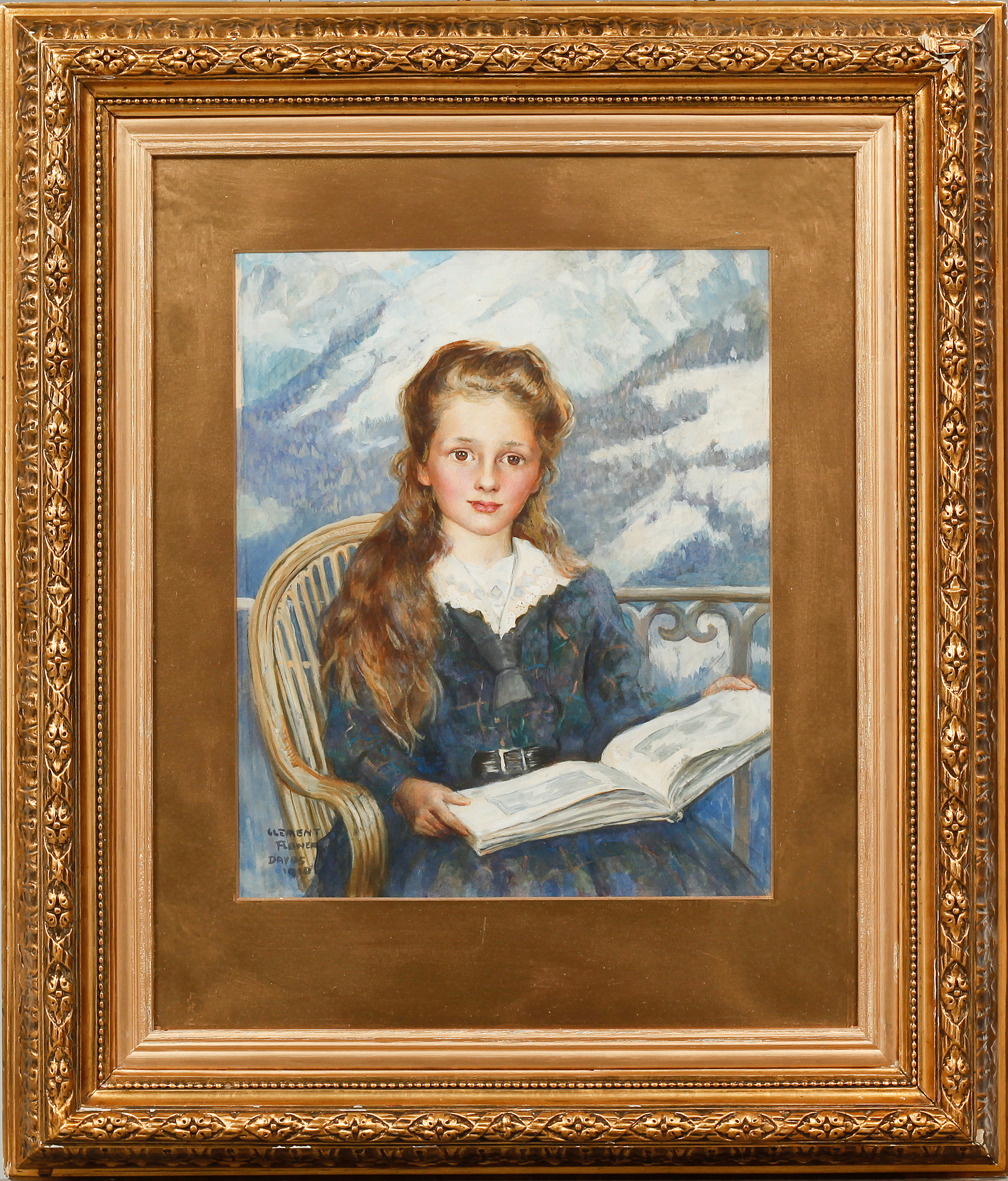 CLEMENT FLOWER, akvarell, signerad och daterad Davos 1910. - Bukowskis