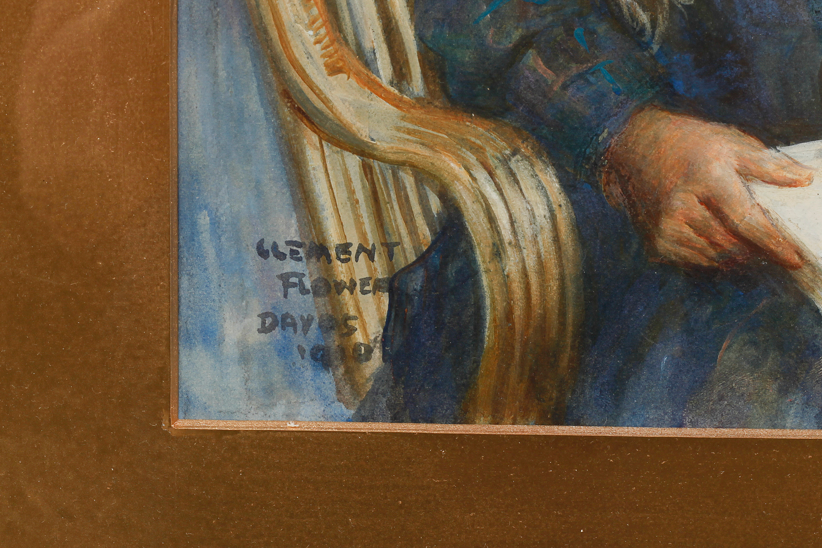 CLEMENT FLOWER, akvarell, signerad och daterad Davos 1910. - Bukowskis