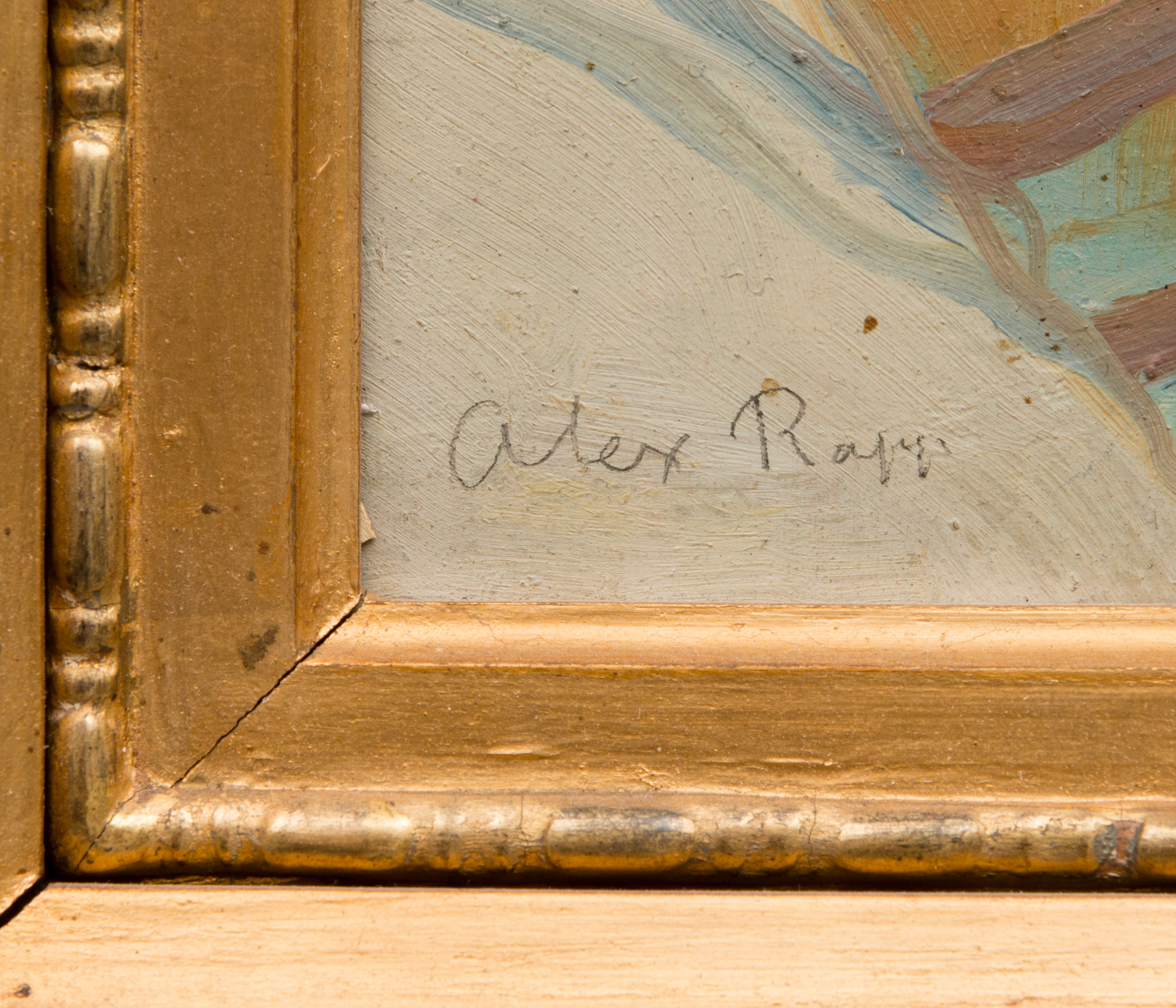 ALEX RAPP, öljy puulevylle, signeerattu. - Bukowskis