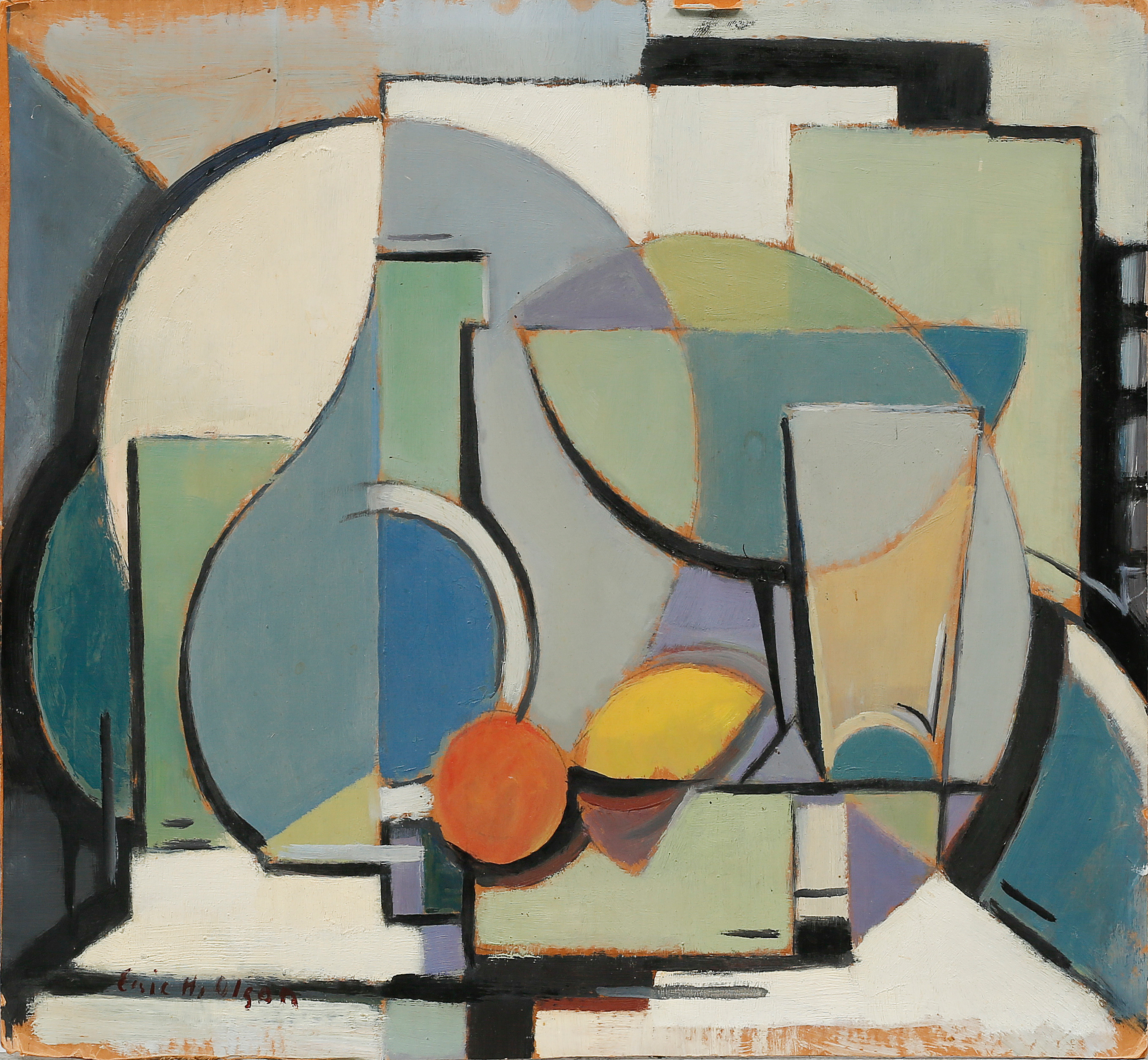 ERIC H OLSON, oil on paper, signed. - Bukowskis