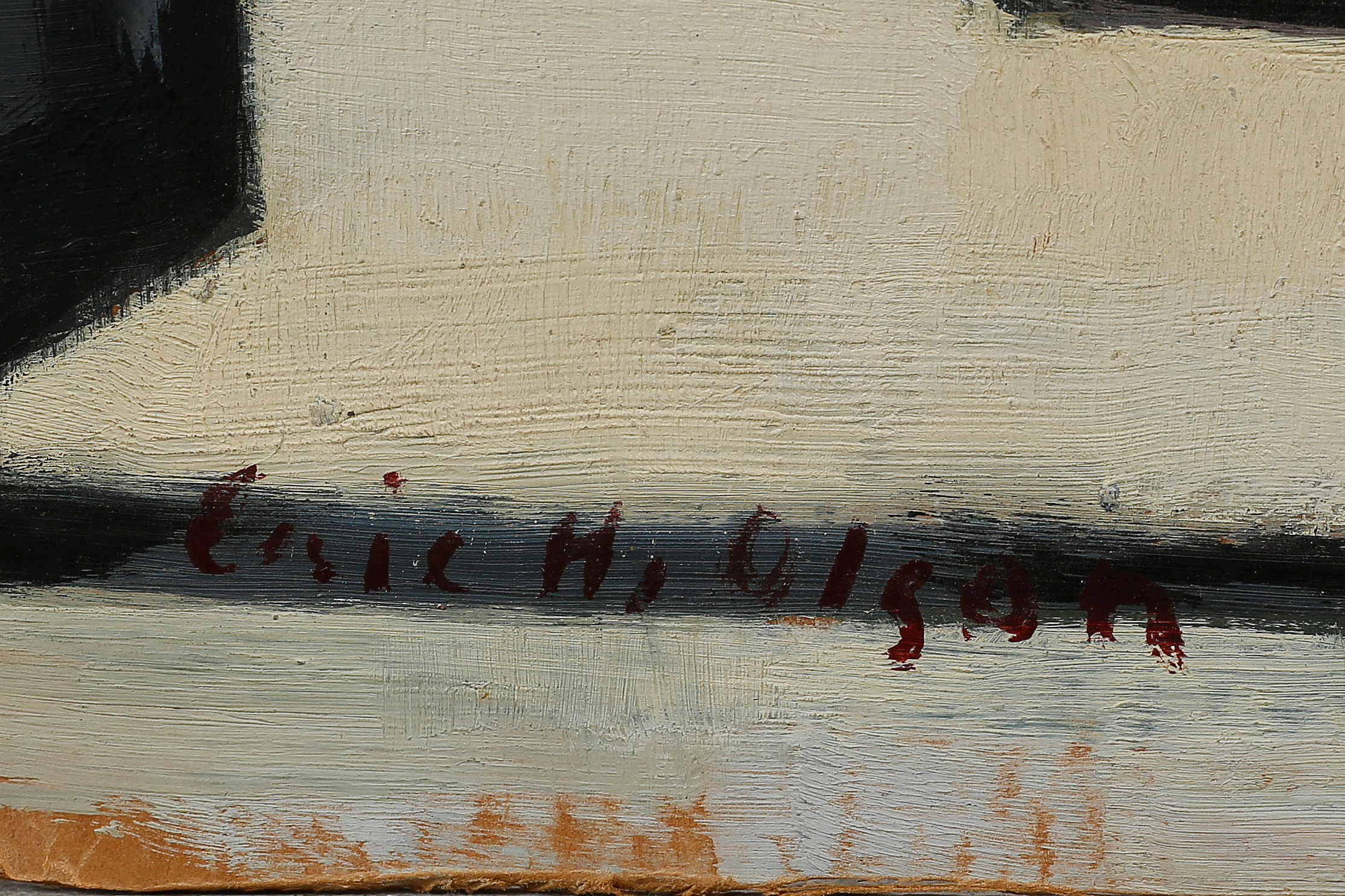 ERIC H OLSON, oil on paper, signed. - Bukowskis