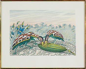 KARL AXEL PEHRSON, a colour lithograph signed and dated -79, 272/385 ...