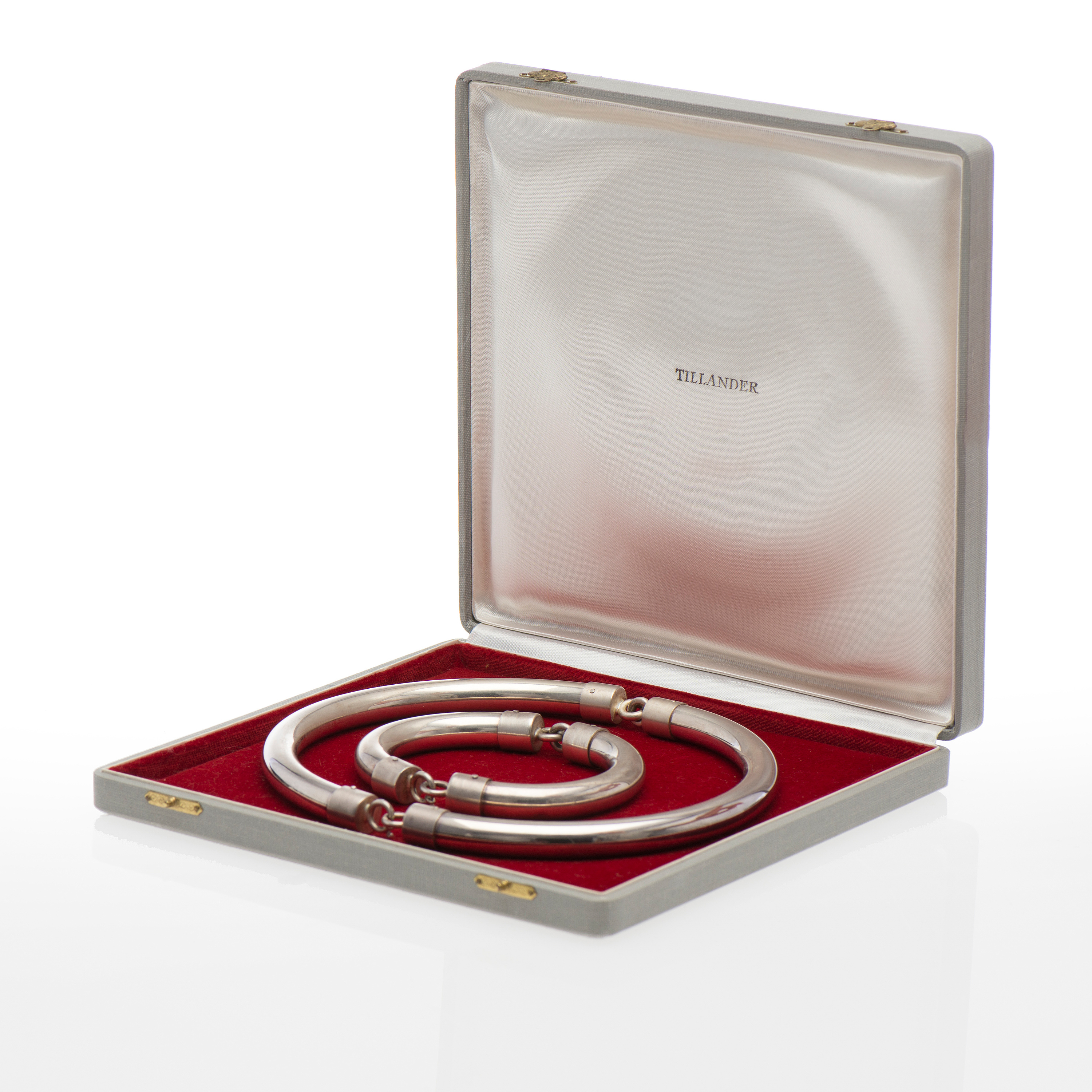 A NECKLACE and BRACELET, silver, Relo design Denmark, Import marks, A ...