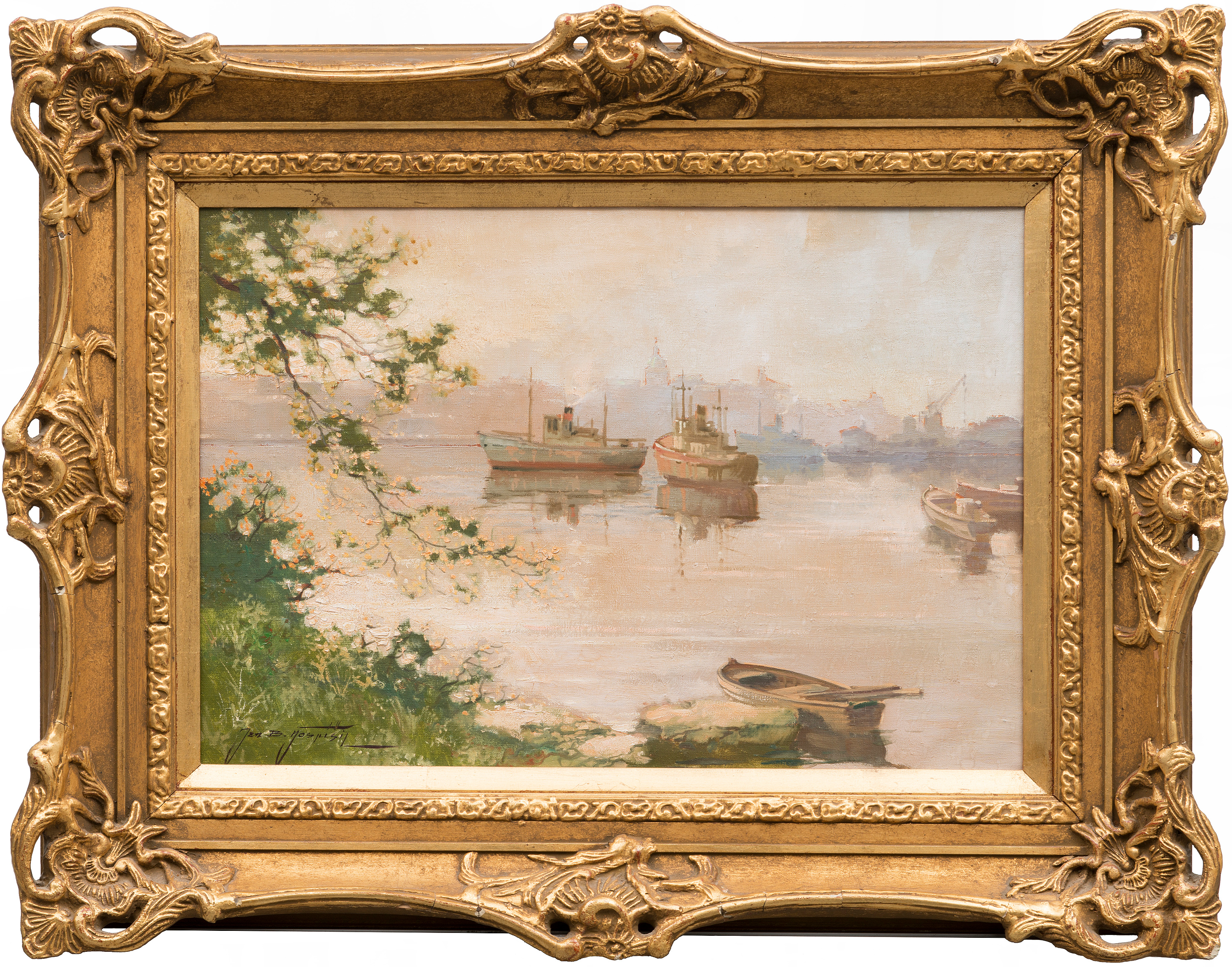 JAN BOHUMIL POSPISIL, oil on canvas, signed Jan B. Pospisil. - Bukowskis