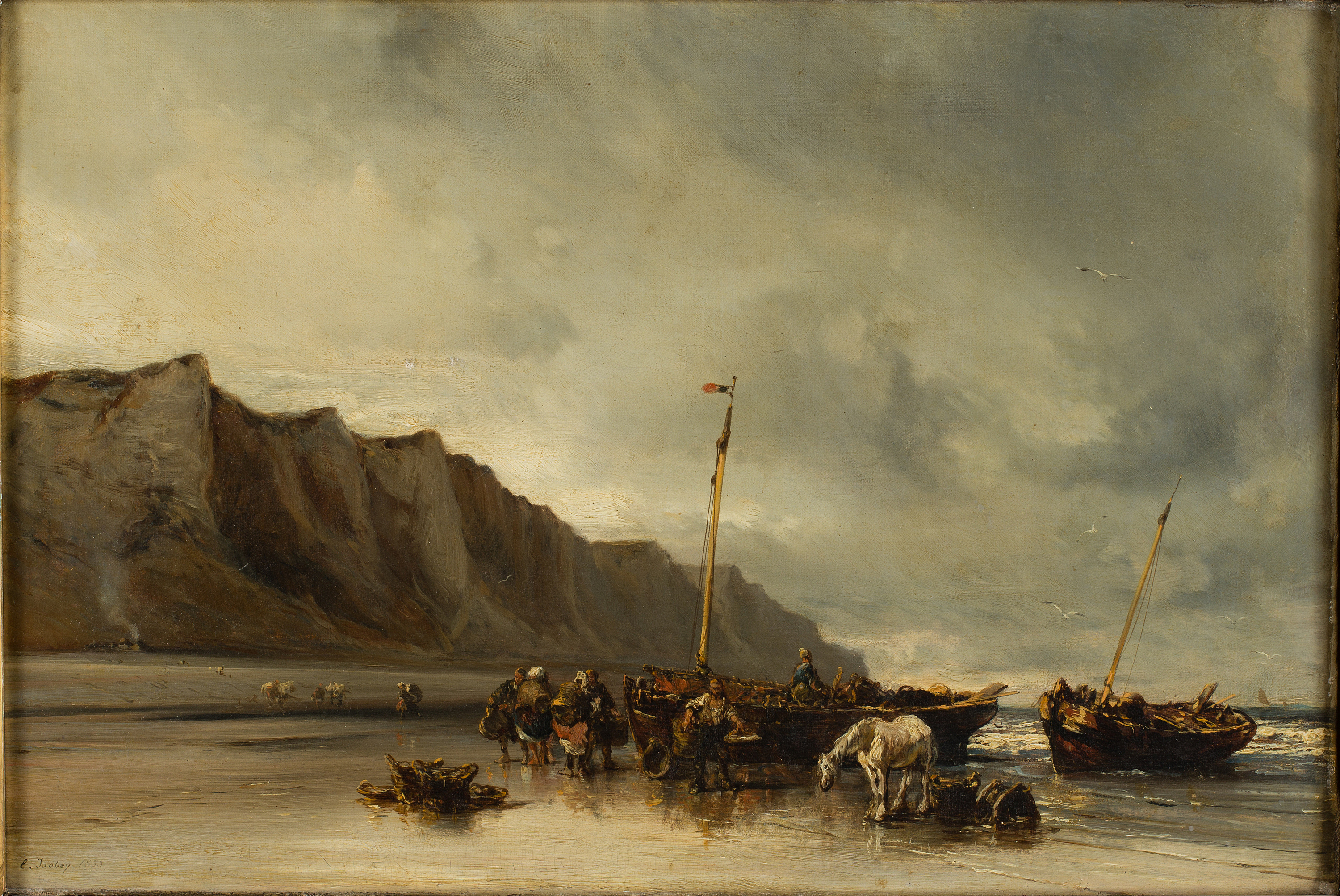 EUGÈNE ISABEY,oil on canvas, sined and dated, 1853. - Bukowskis