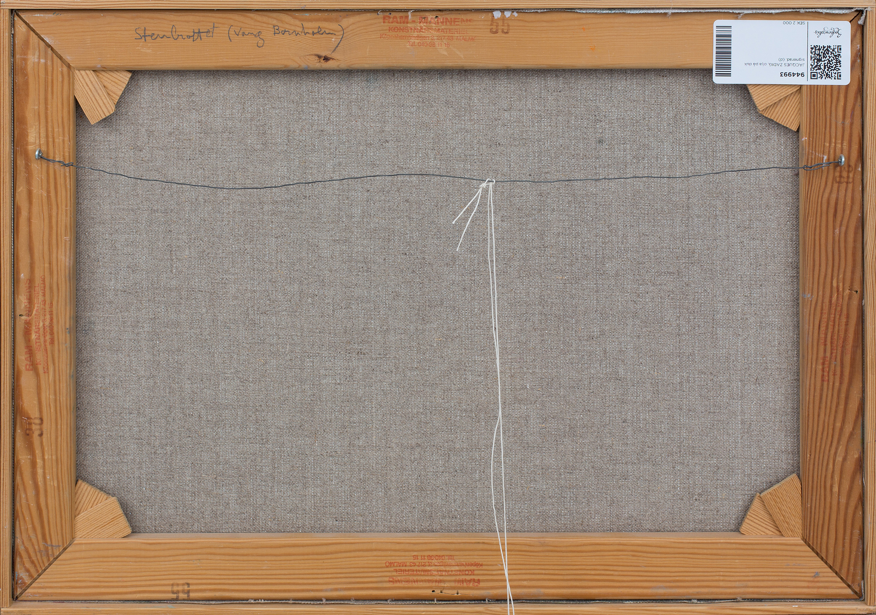 JACQUES ZADIG, - Bukowskis