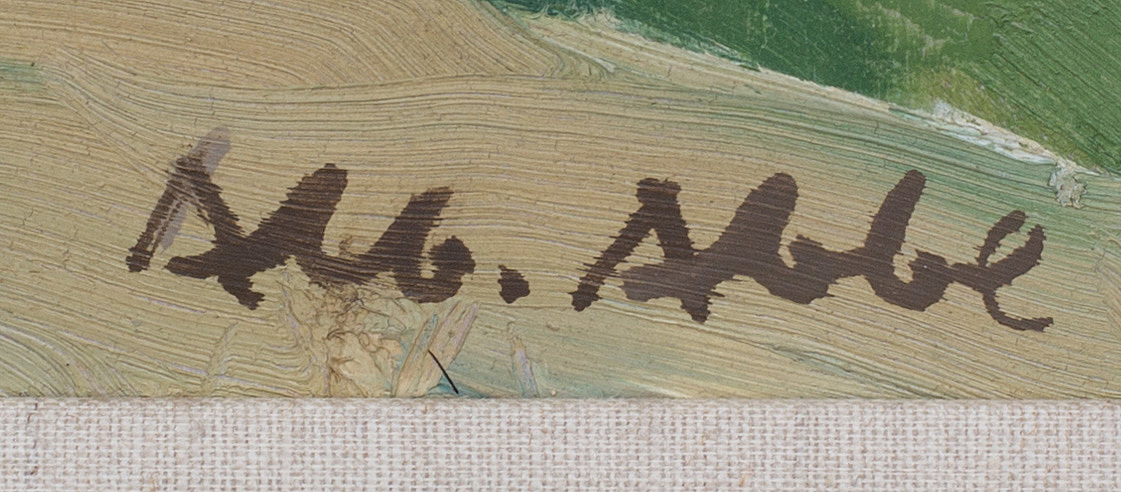 ALBERT ABBE, oil on panel, signed. - Bukowskis