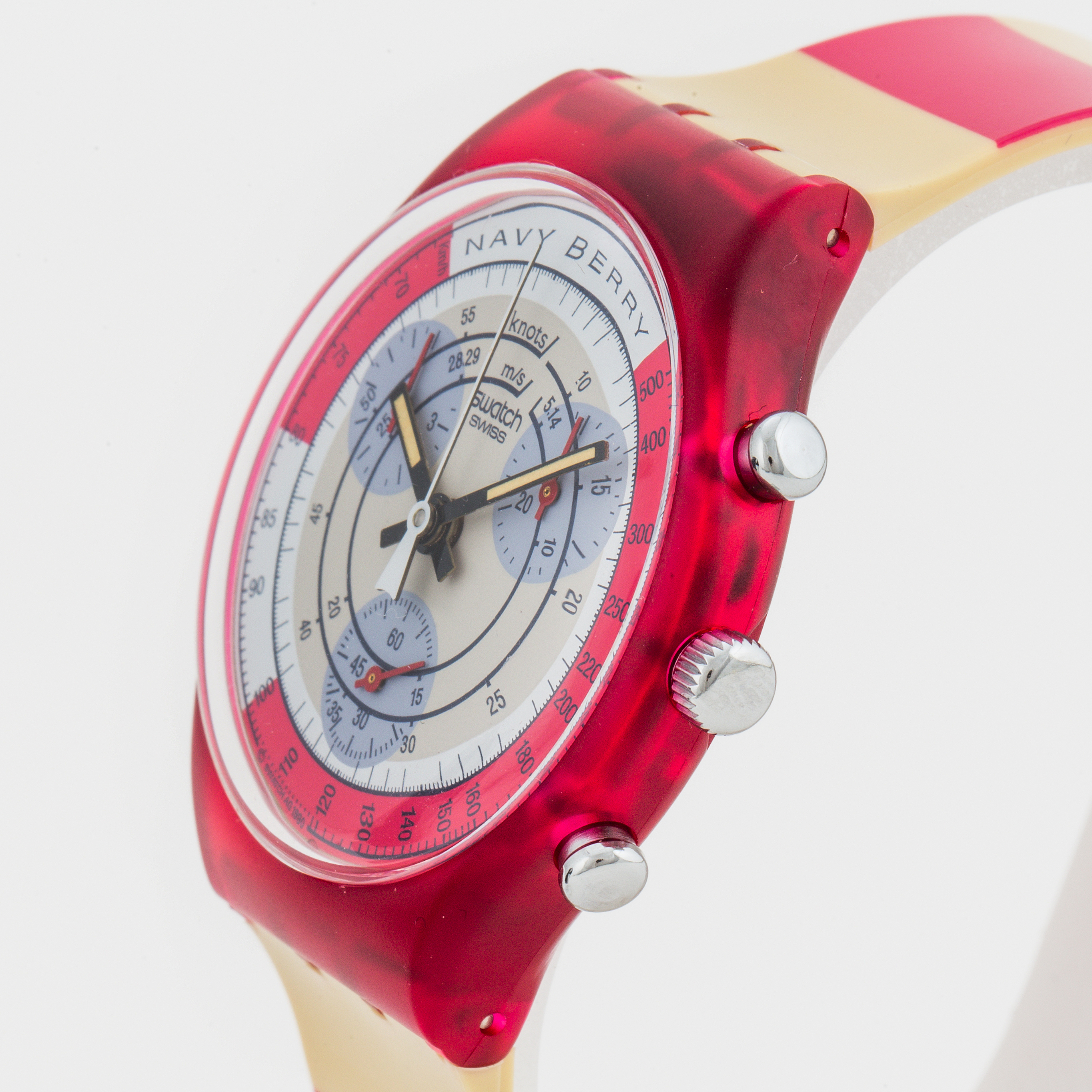 SWATCH, Chrono x 2 pcs. chronograph, wristwatch, 37,3 mm, - Bukowskis