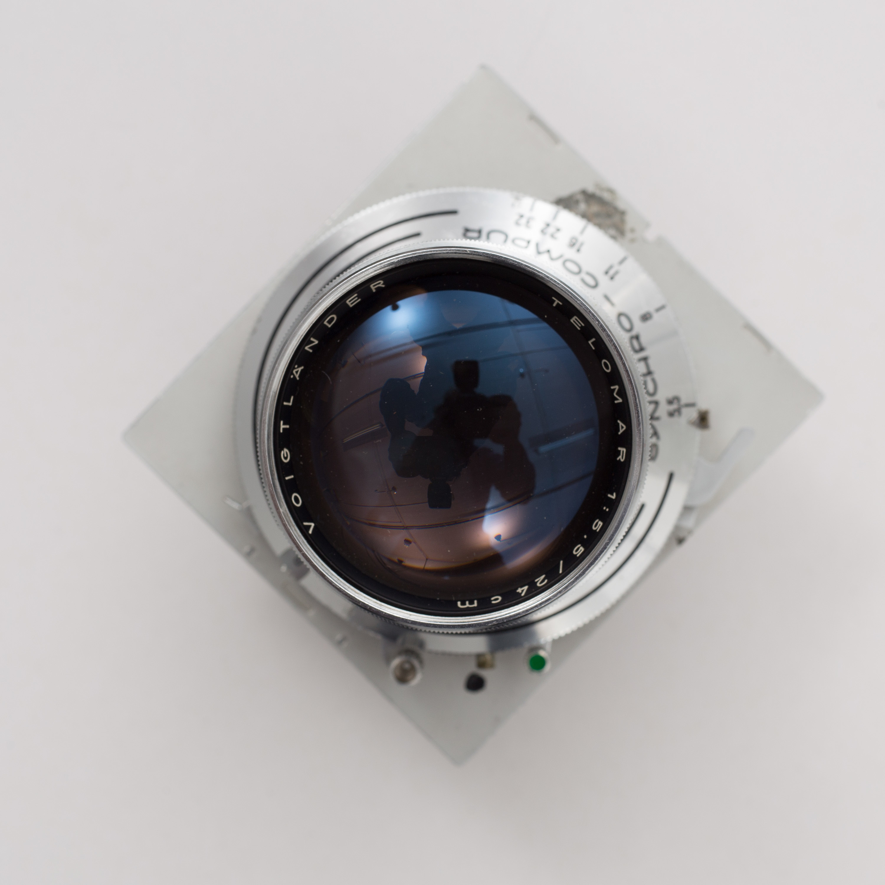 A Linhof Technika camera no 90417 with four lenses and one camera stand ...