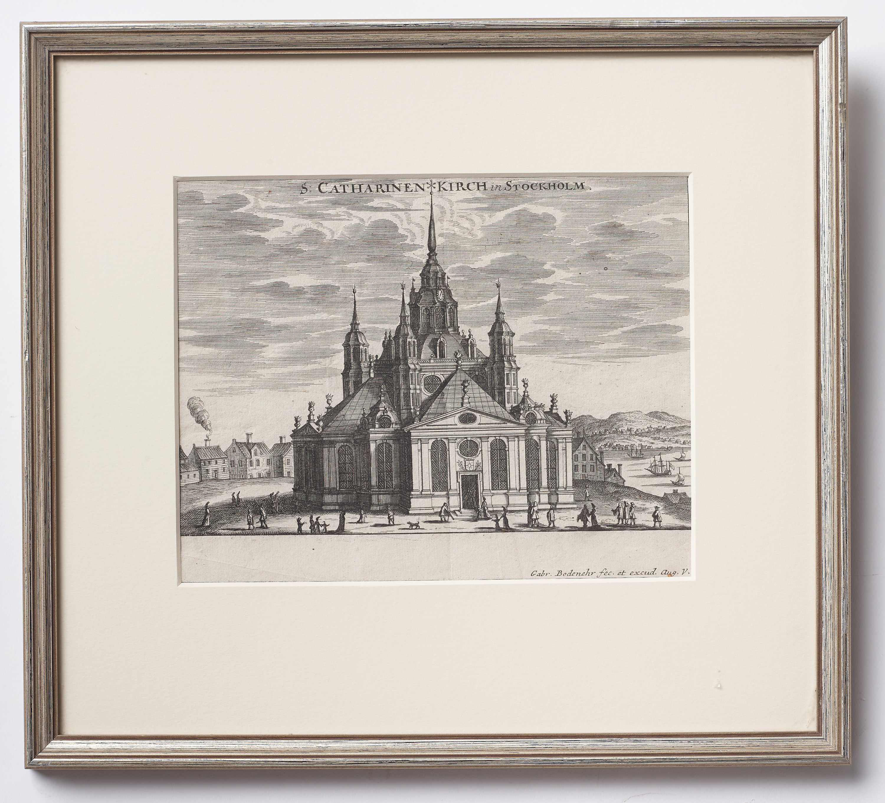 Four Swedish 19th century engravings from "Suecia Antiqua et Hodierna ...