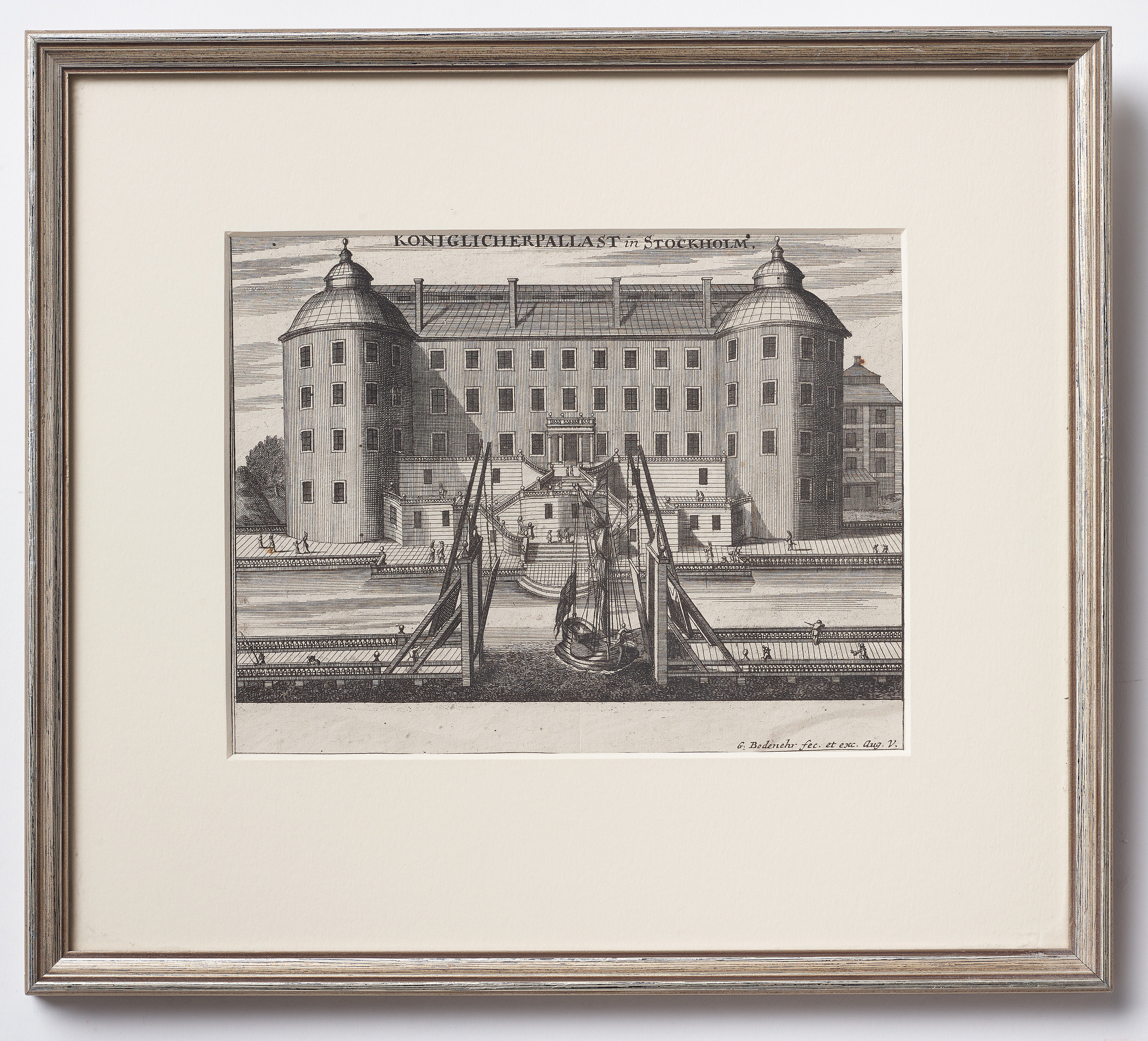 Four Swedish 19th century engravings from "Suecia Antiqua et Hodierna ...