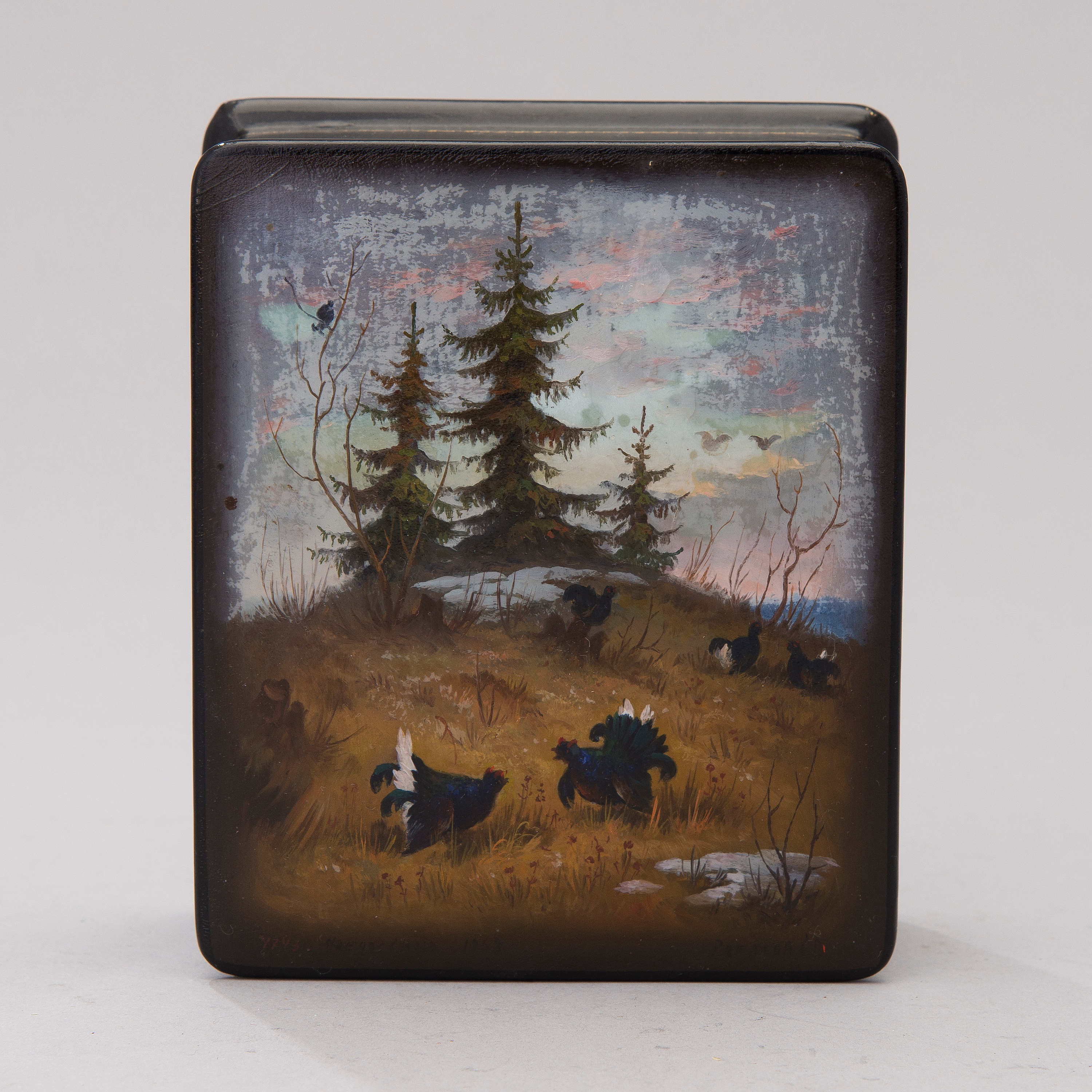 A 1950s Fedoskino Russian Lacquer Box. - Bukowskis