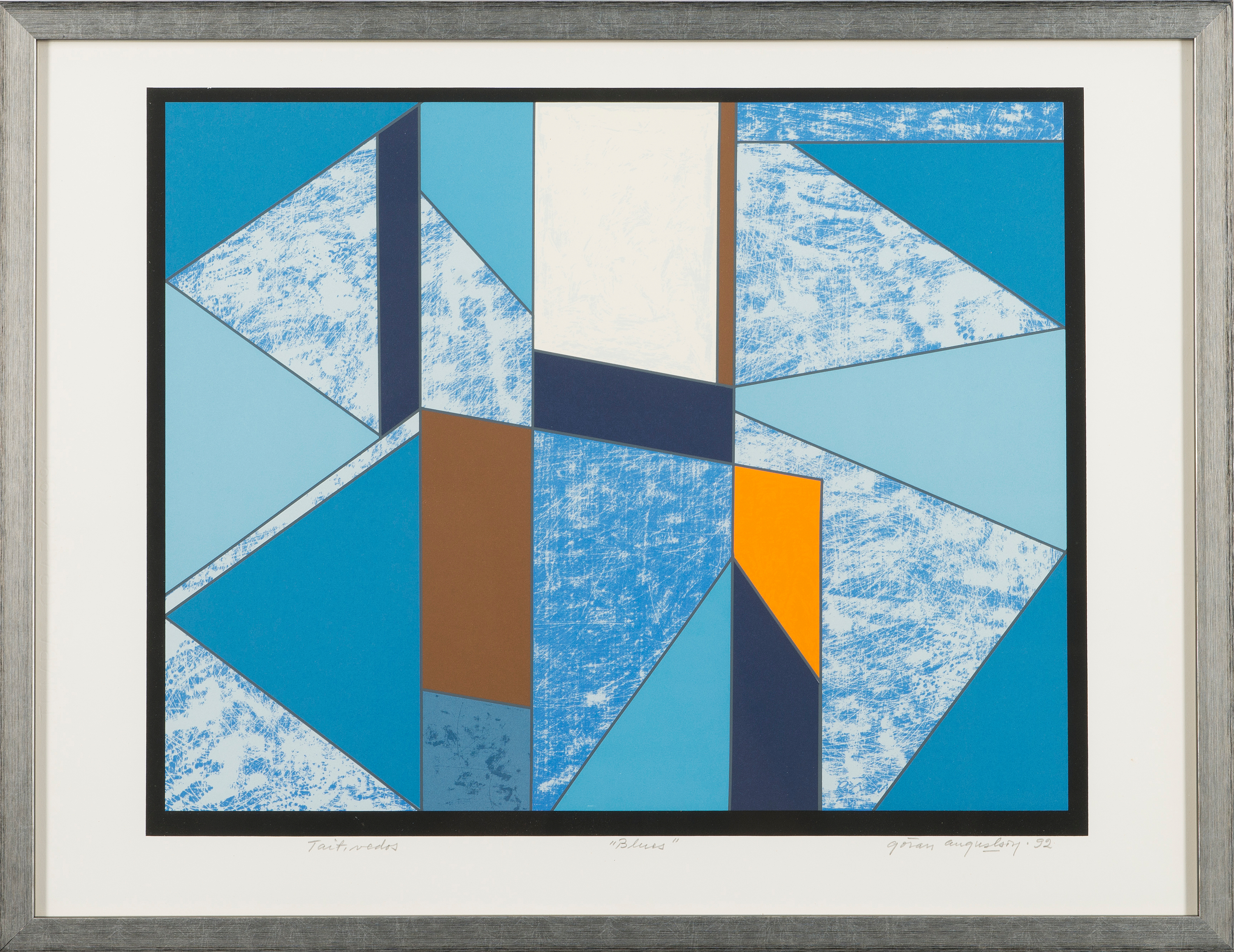 GÖRAN AUGUSTSON, serigrafi, signerad och daterad -92. Konstnärens ...