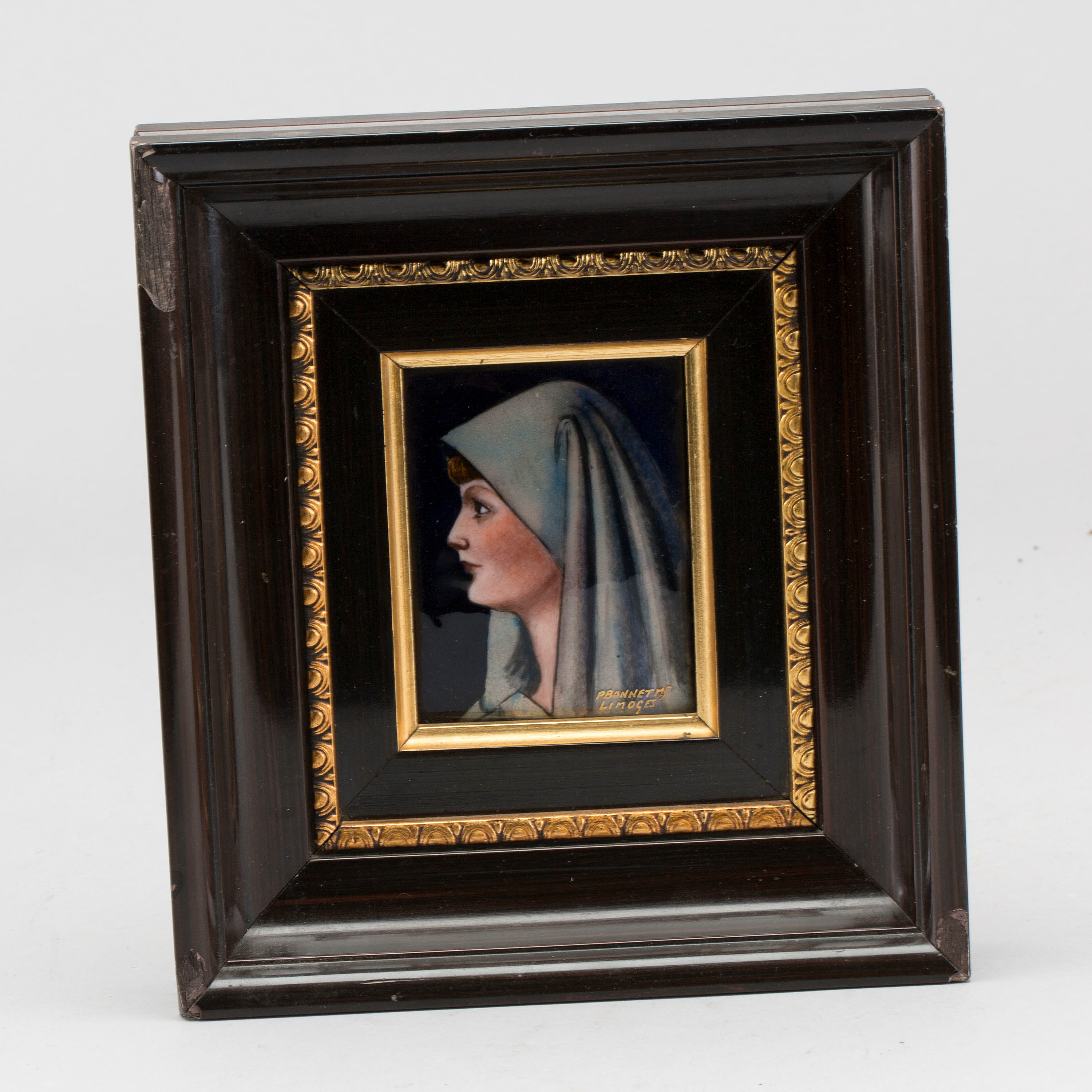 AN ENAMEL PAINTING ON COPPER PLATE BY PIERRE BONNET, Limoges, 20th ...