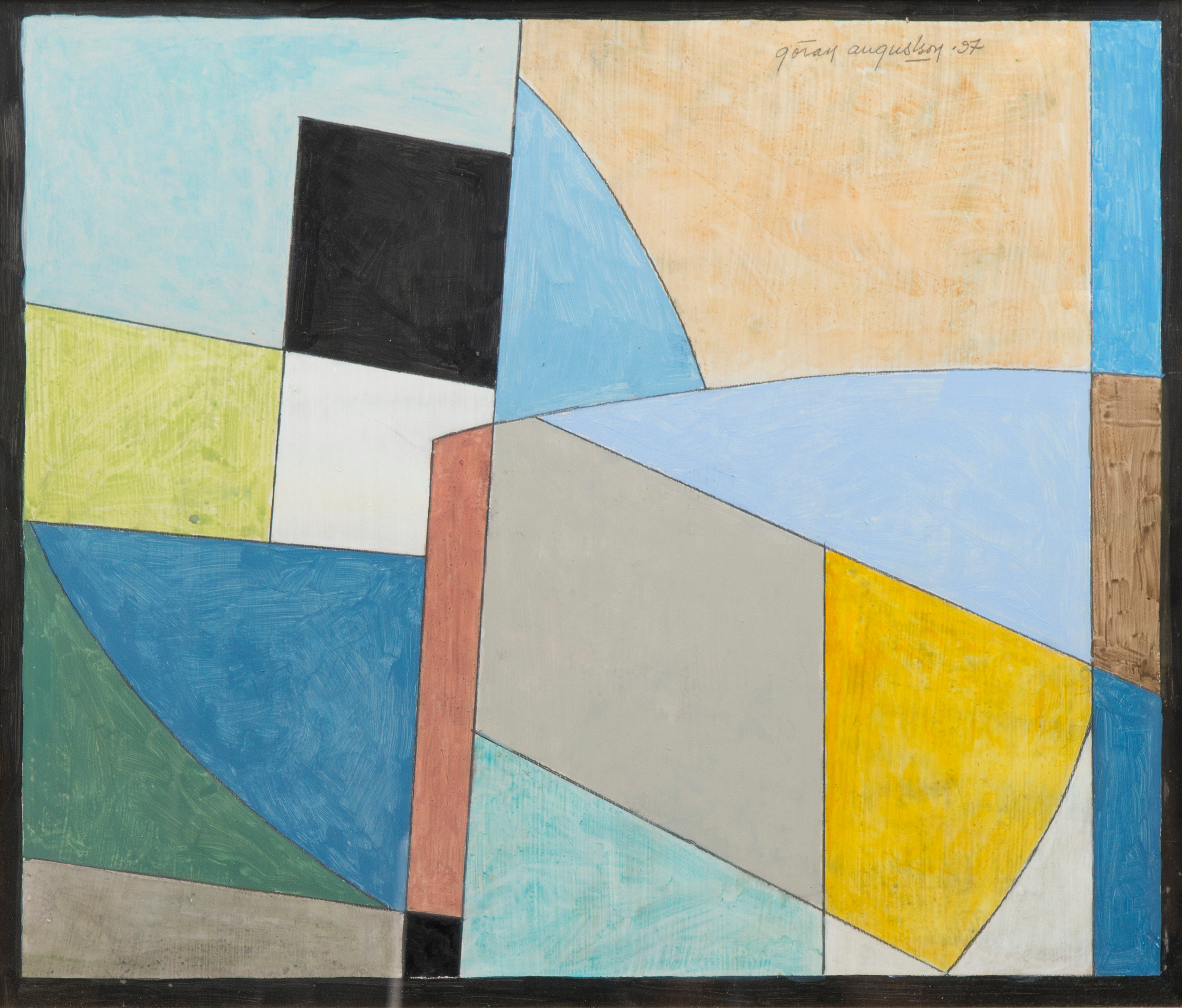 GÖRAN AUGUSTSON, "A HAPPY LANDSCAPE". - Bukowskis