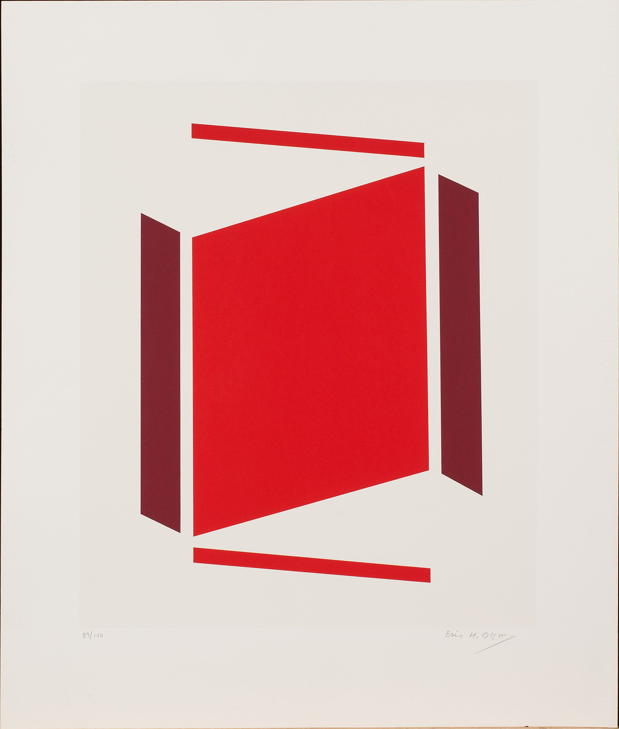 ERIC H OLSON, colour lithographe, signed and numbered 89/100. - Bukowskis