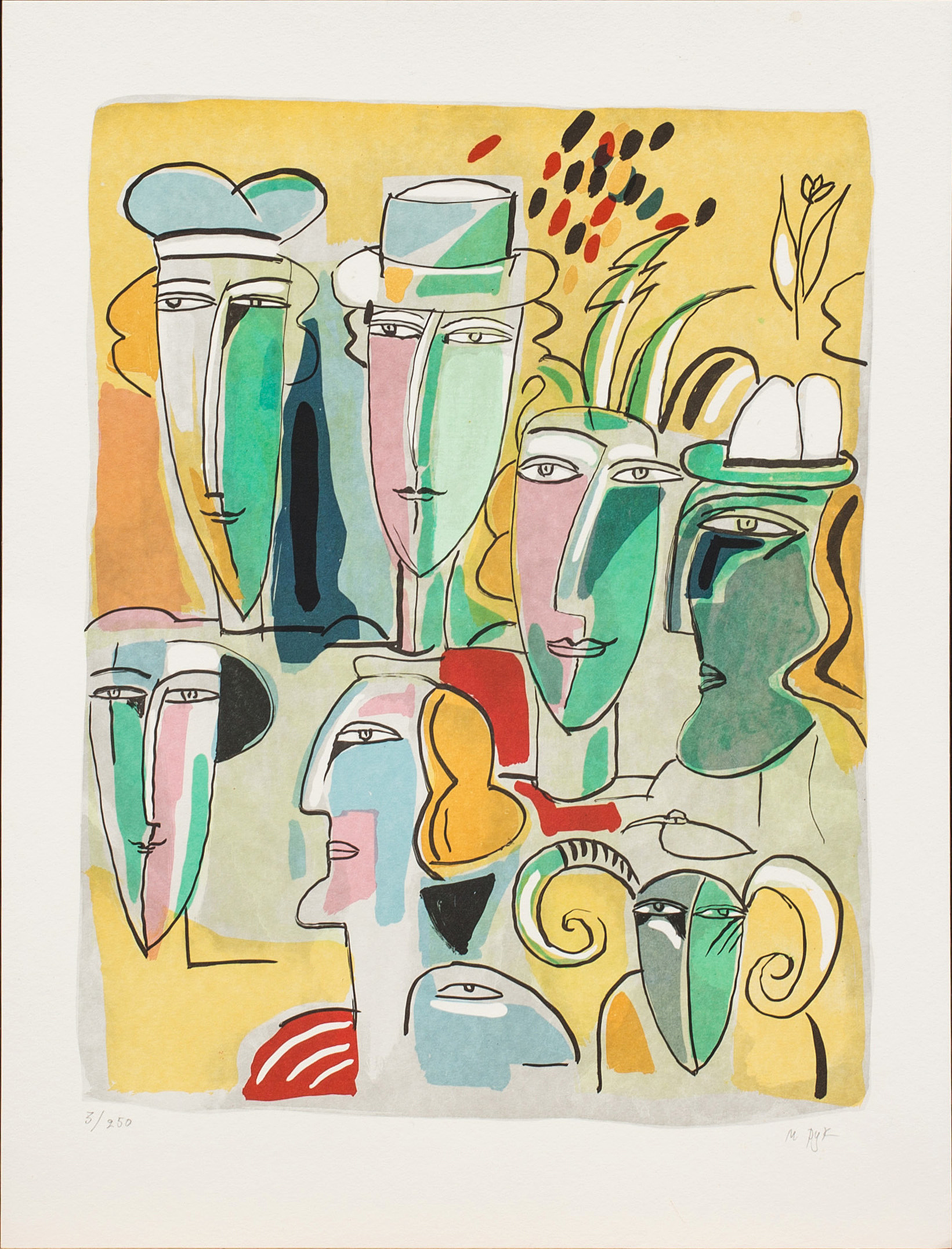 MADELEINE PYK, colour lithographe, signed and numbered 3/250. - Bukowskis