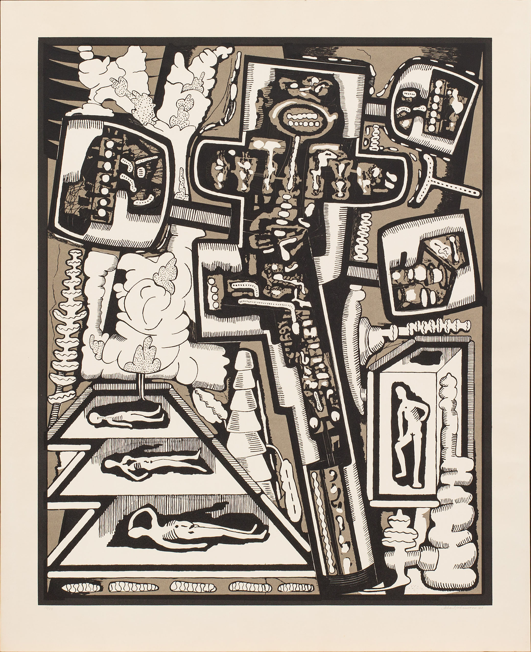 ALBERT JOHANSSON, lithographe, signed and numbered 10/50, dated 67 ...