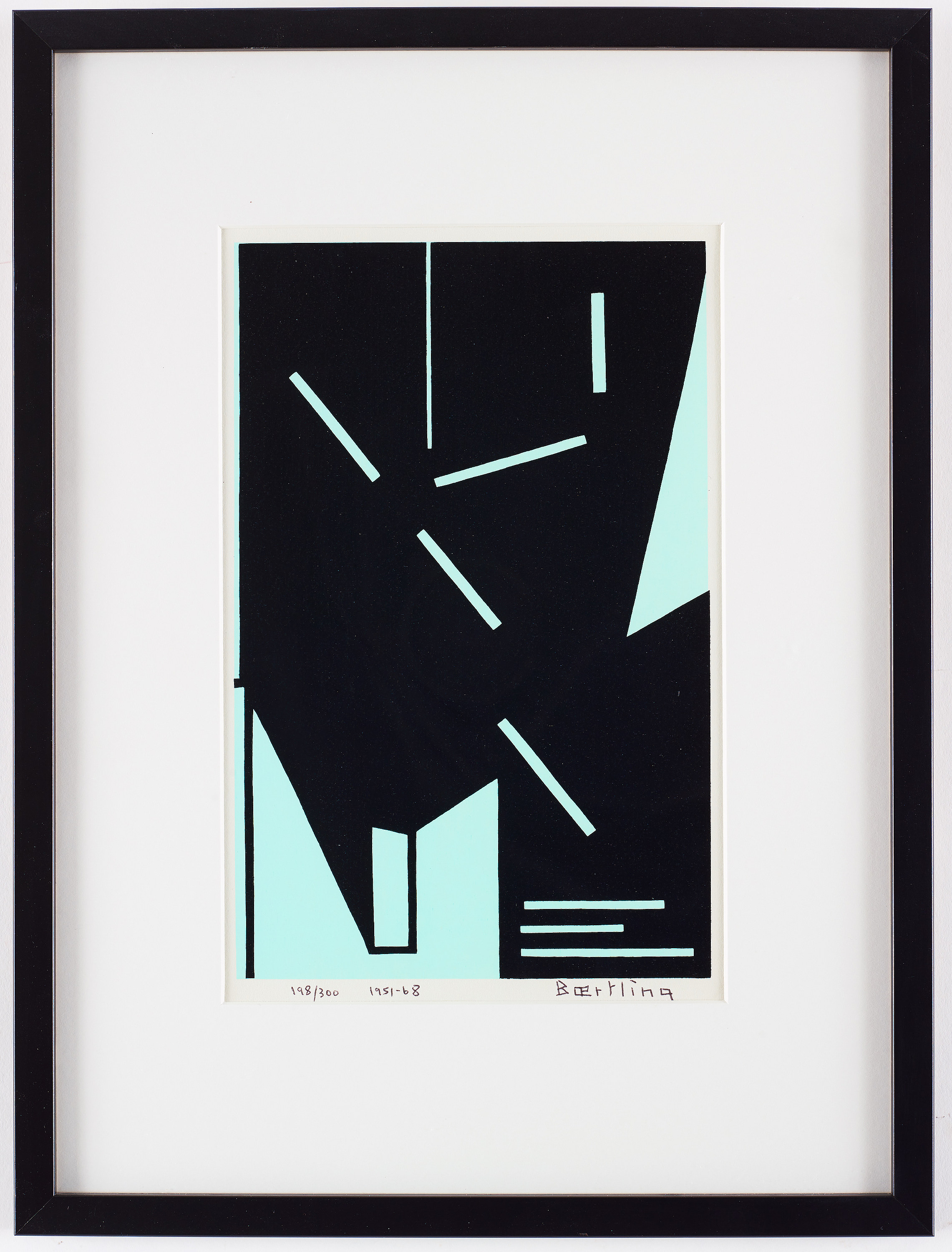 A seriegraphy by Olle Baertling with the title "Cristalline". Signed ...