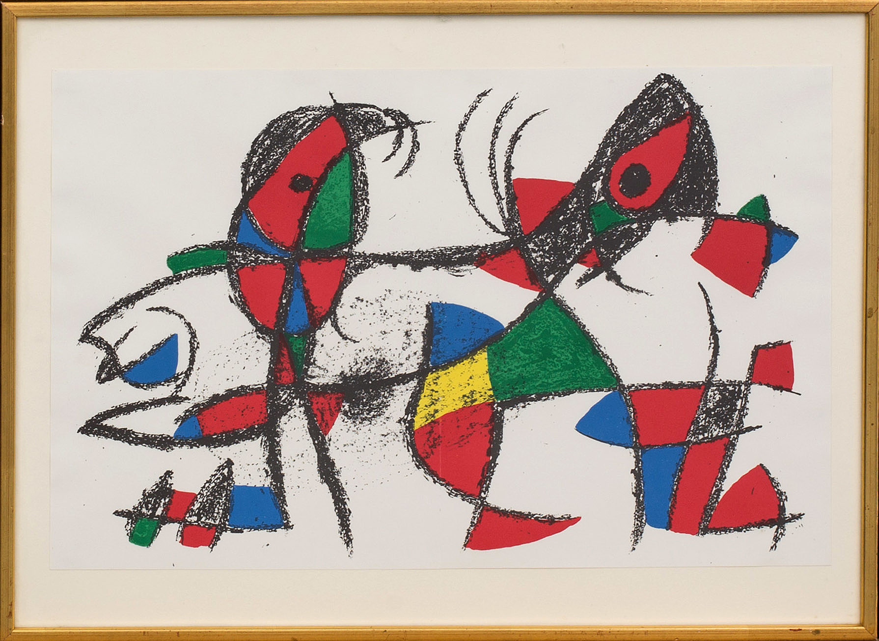 JOAN MIRÓ, colour litographe, unsigned, from Miró Lithographe II ...