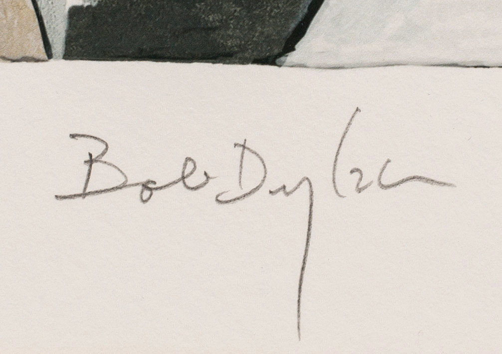 BOB DYLAN, giclee print, signed and numbered 73/295. - Bukowskis