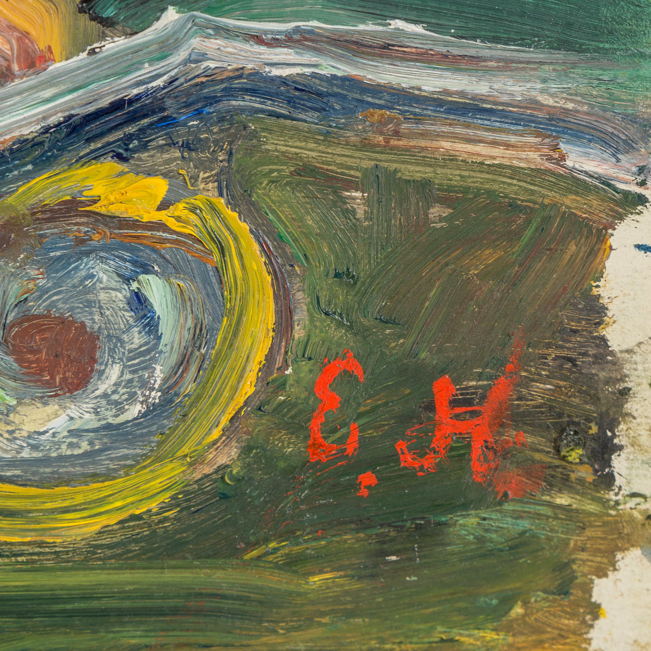 ESTER HENNING, olja på pannå, monogramsignerad. - Bukowskis