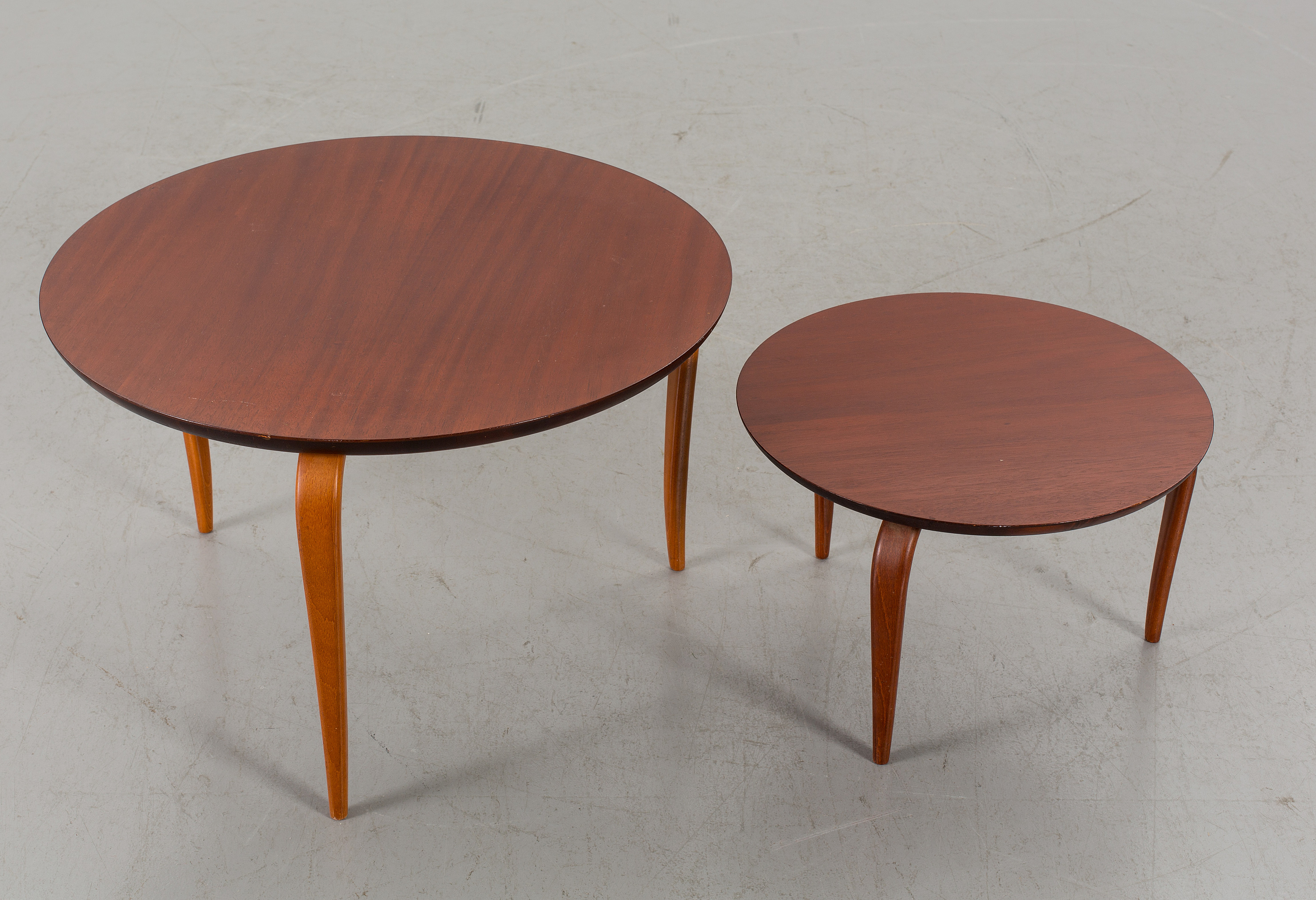 BRUNO MATHSSON, two sofa tables, DUX, second half of the 20th century ...