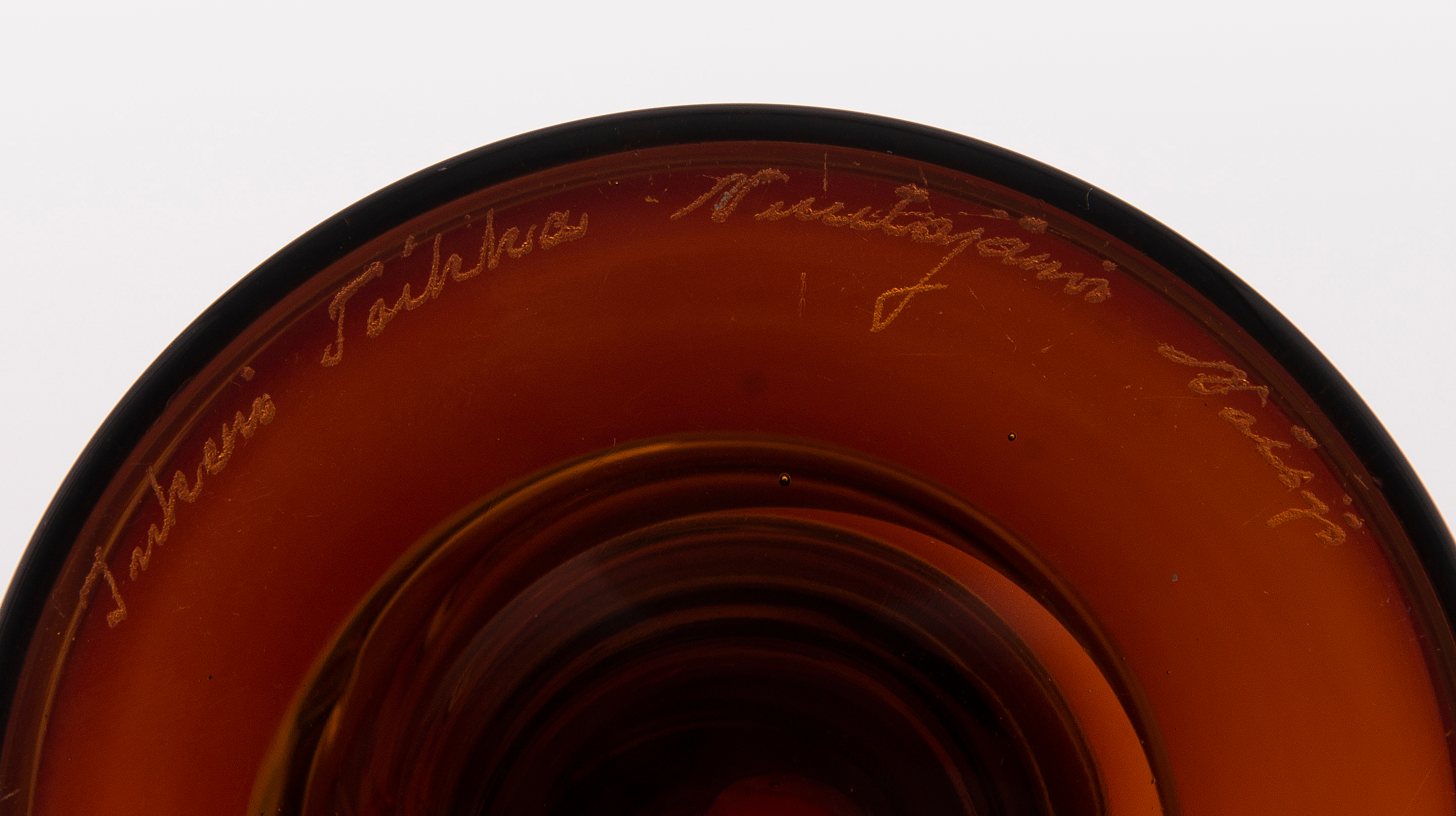 INKERI TOIKKA, LASIPOKAALI, signeerattu Inkeri Toikka Nuutajärvi Notsjö ...