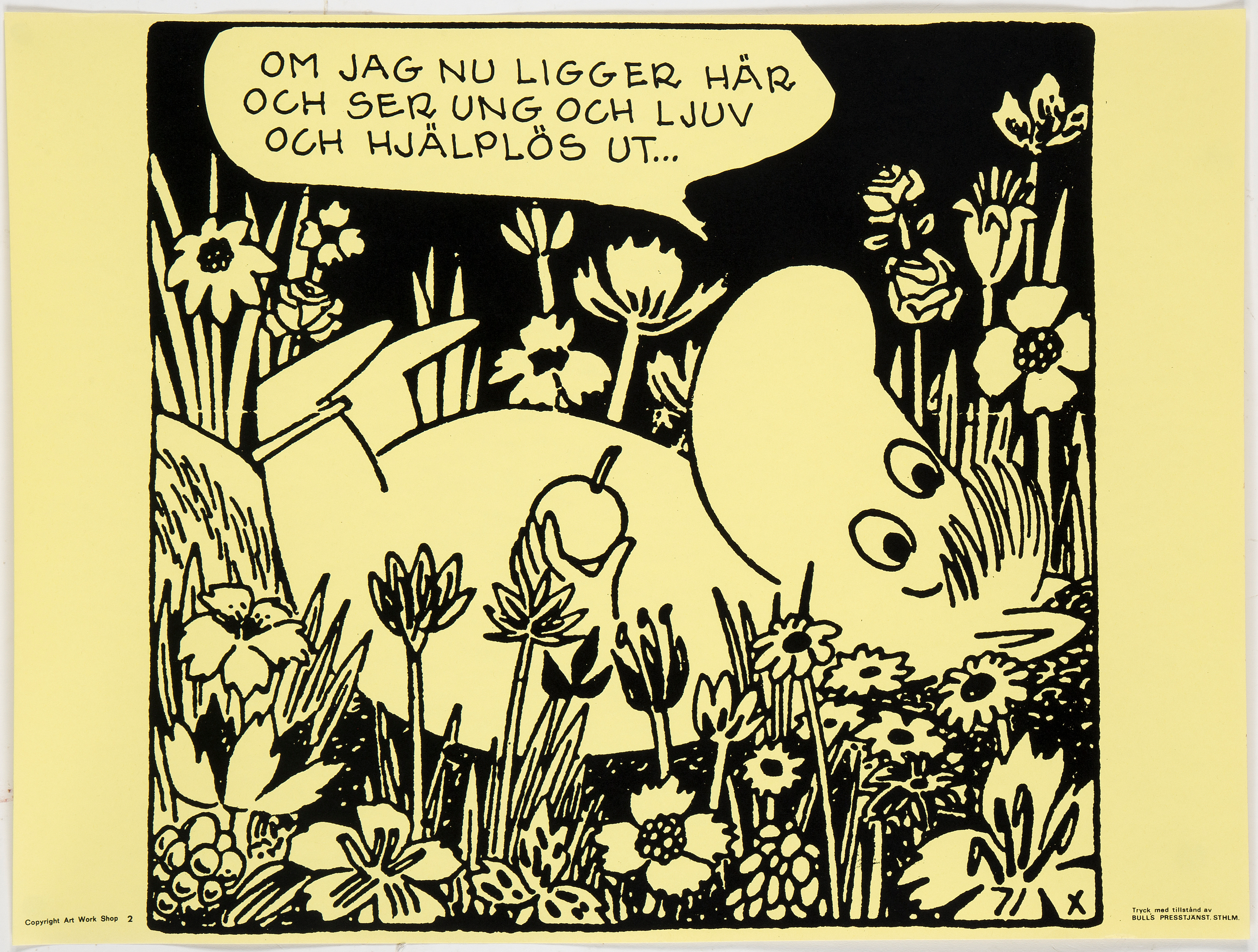 TOVE JANSSON, six Moomin posters from Bull's Presstjänst, Art Work Shop ...