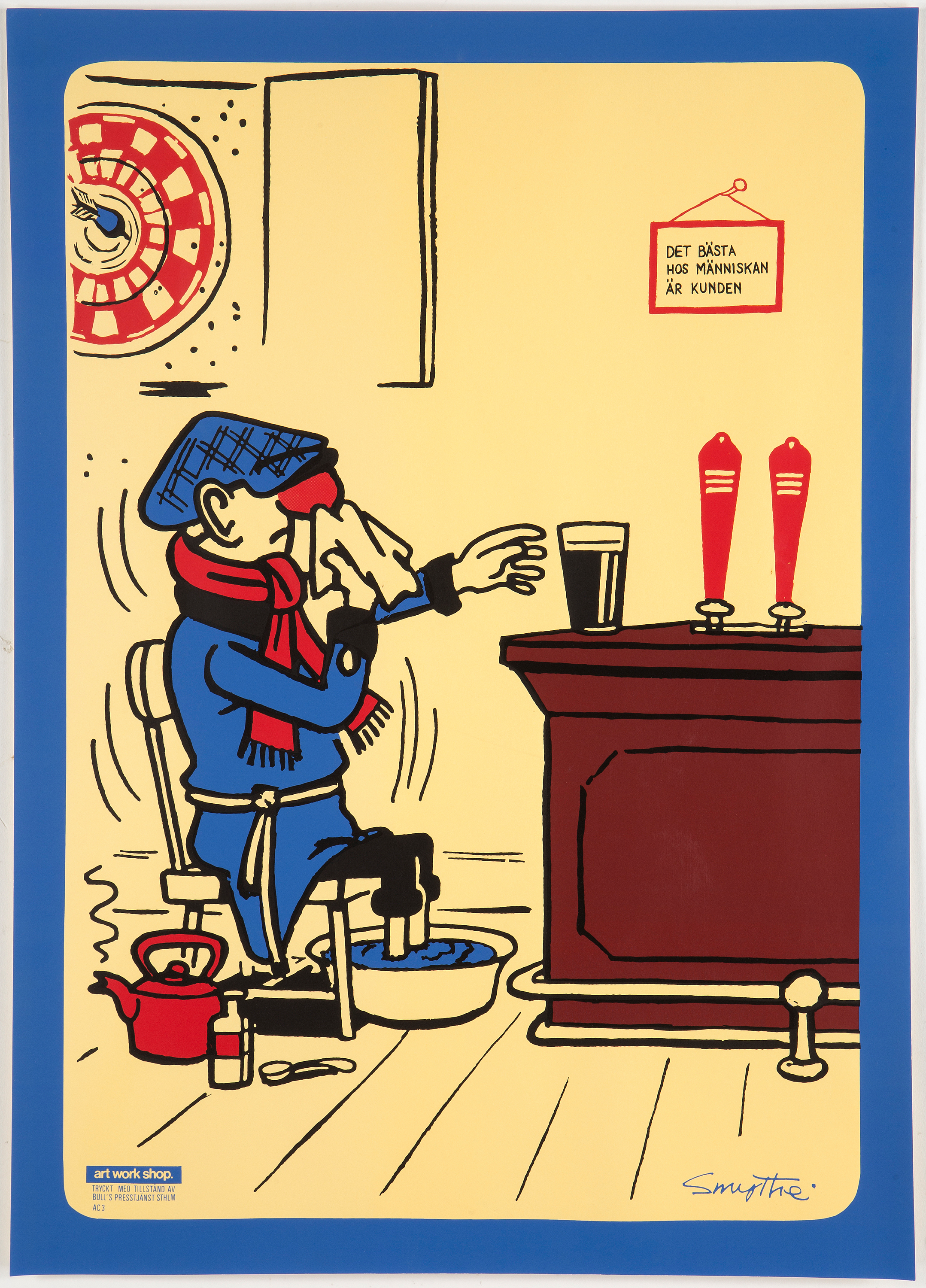 Five 'Tuffa Viktor' posters from Bull's Presstjänst, Art Work Shop ...
