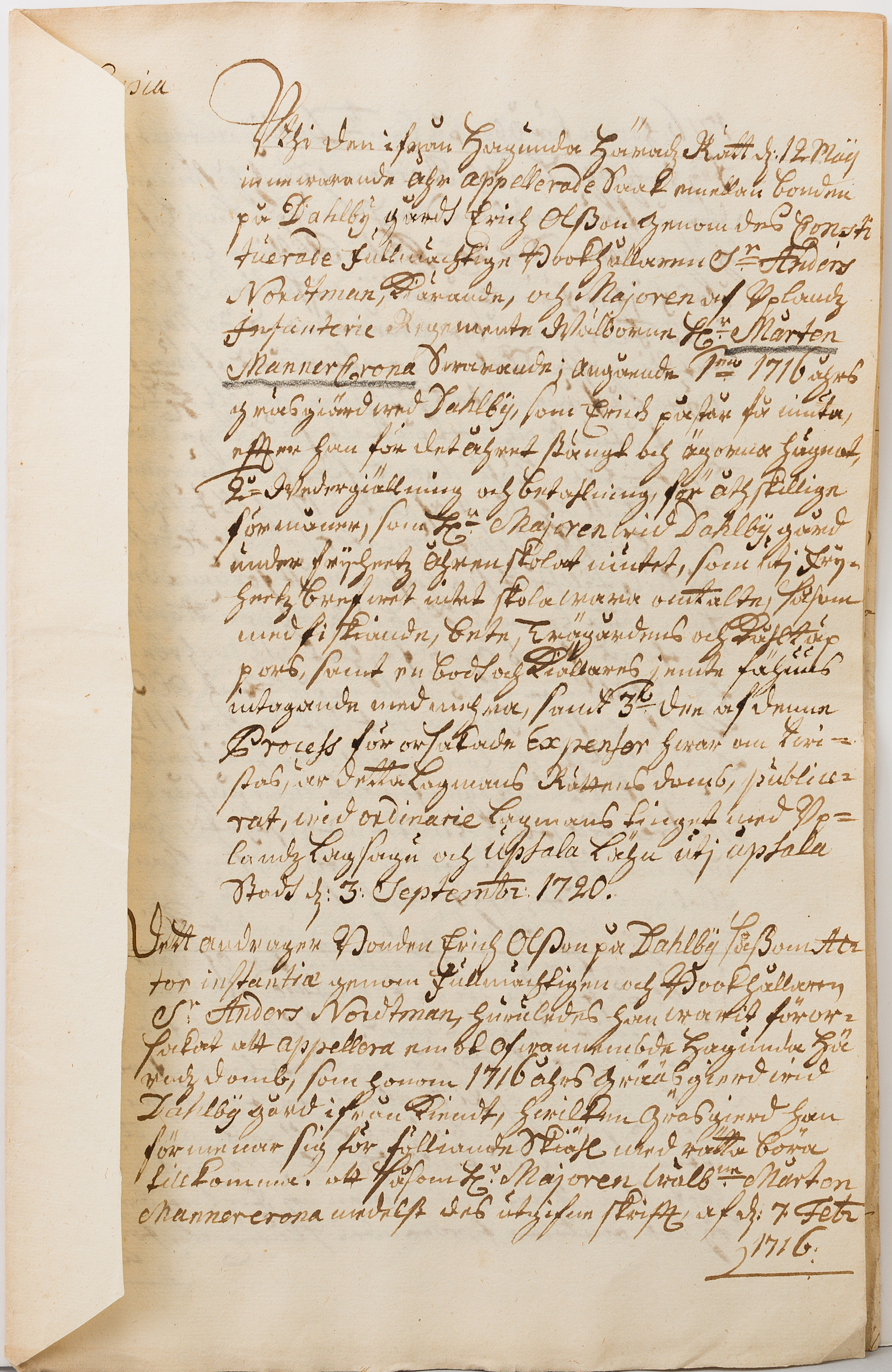 ROYAL DOCUMENTS, Sweden, early 18th century. - Bukowskis